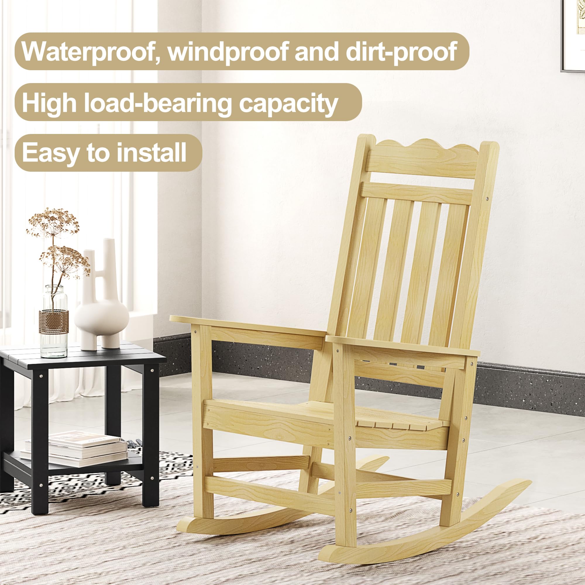 Snapklik.com : HOME BI Oversized Heavy Outdoor Rocking Chairs, Patio ...