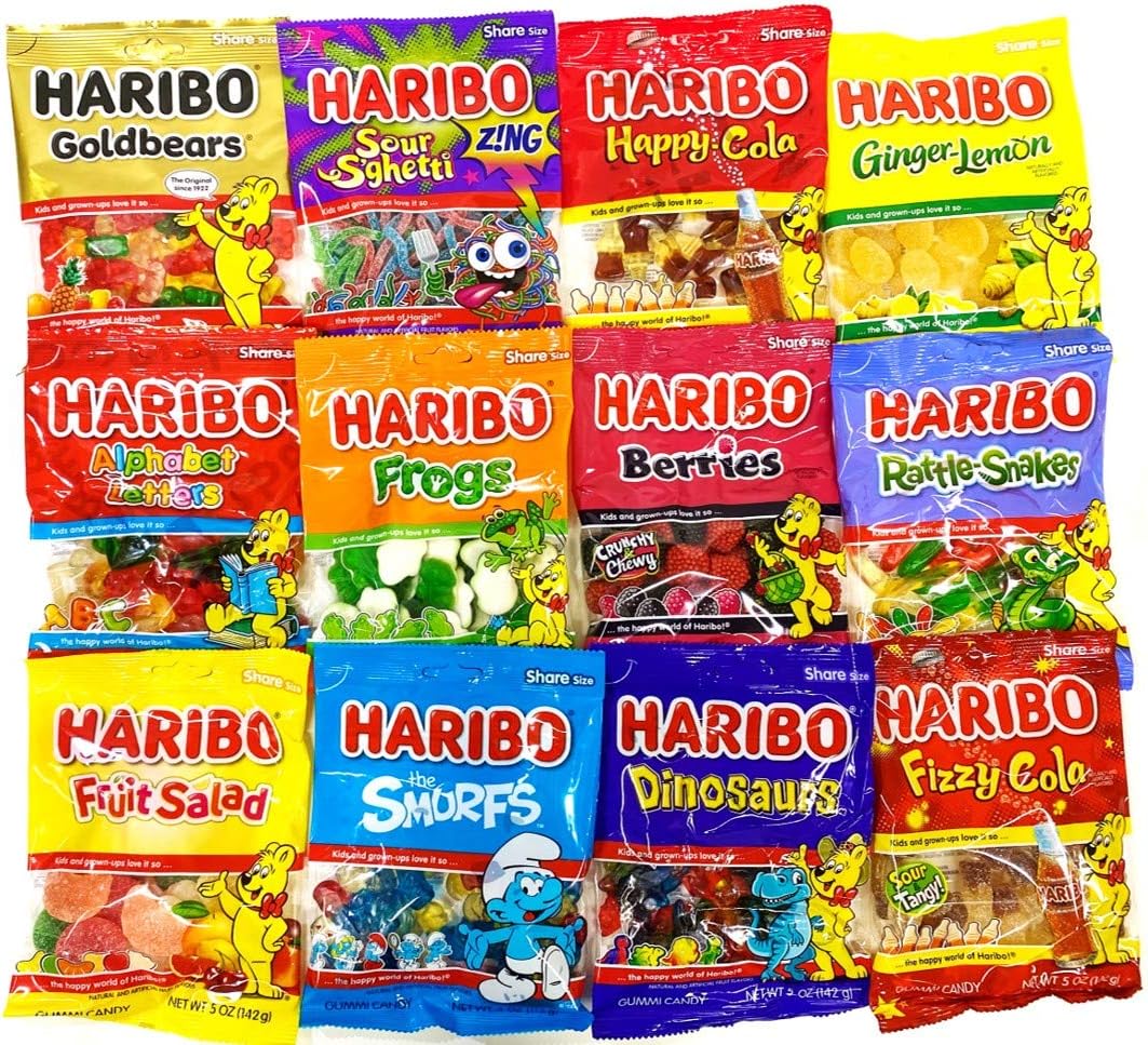 Amazon.com : Haribo Gummi Roulettes, Mega-Roulette, 1.59 oz. Roll (Pack ...