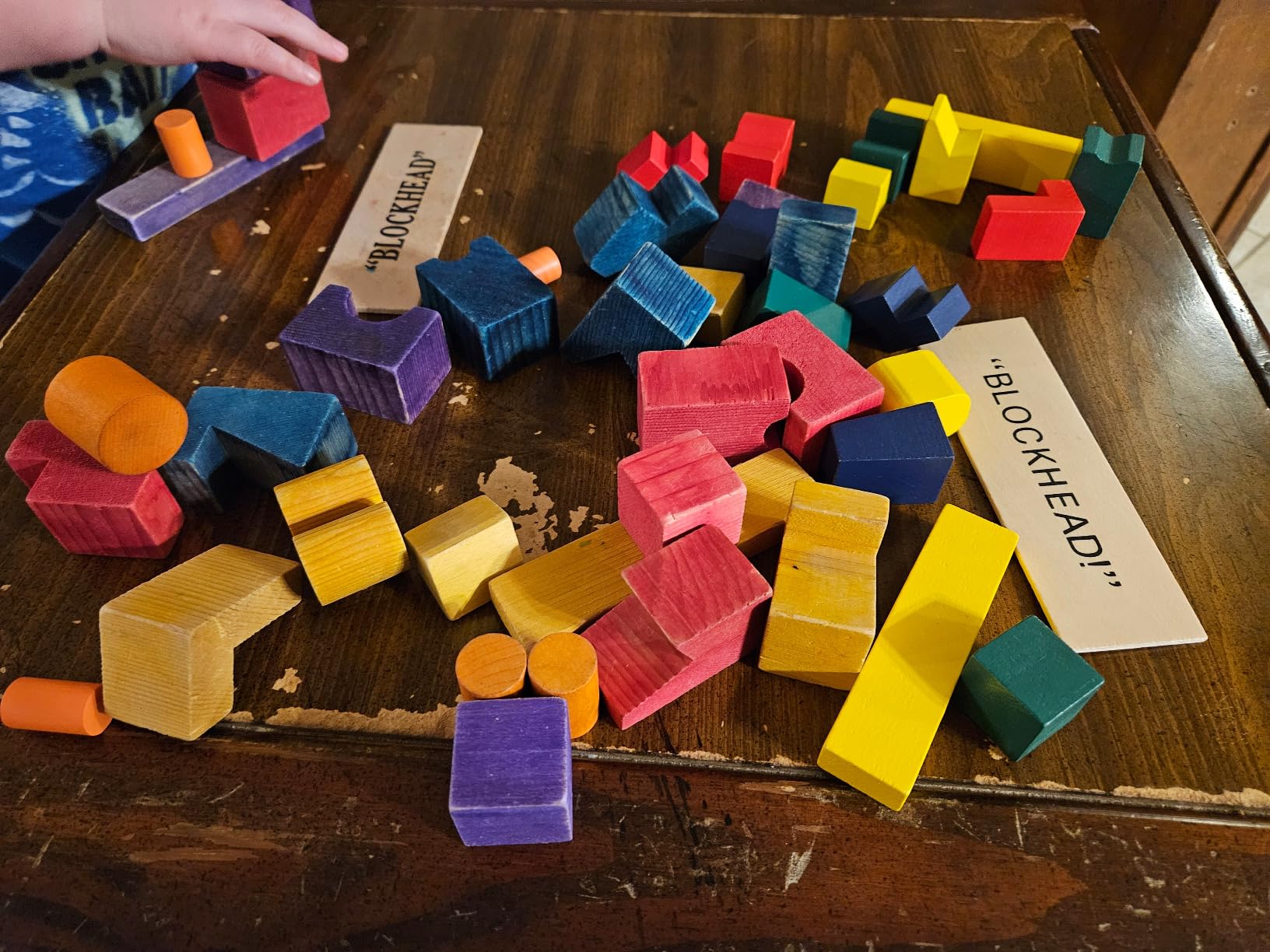 Amazon.com: Pressman Blockhead! - The Original Stacking Game Yellow, 5 ...