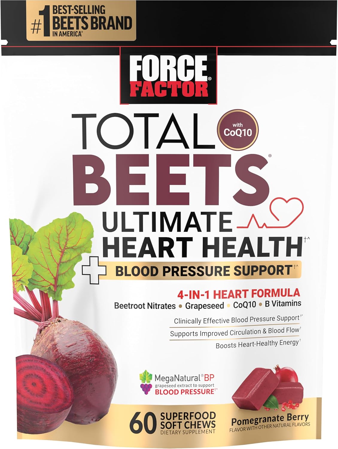 Amazon.com: FORCE FACTOR Total Beets Ultimate Heart Health Blood ...