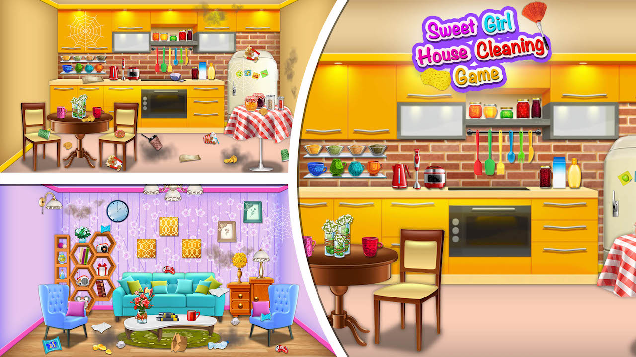 Sweet Girl House Cleaning - My Home Cleanup Game - Sweet Home Day Care ...