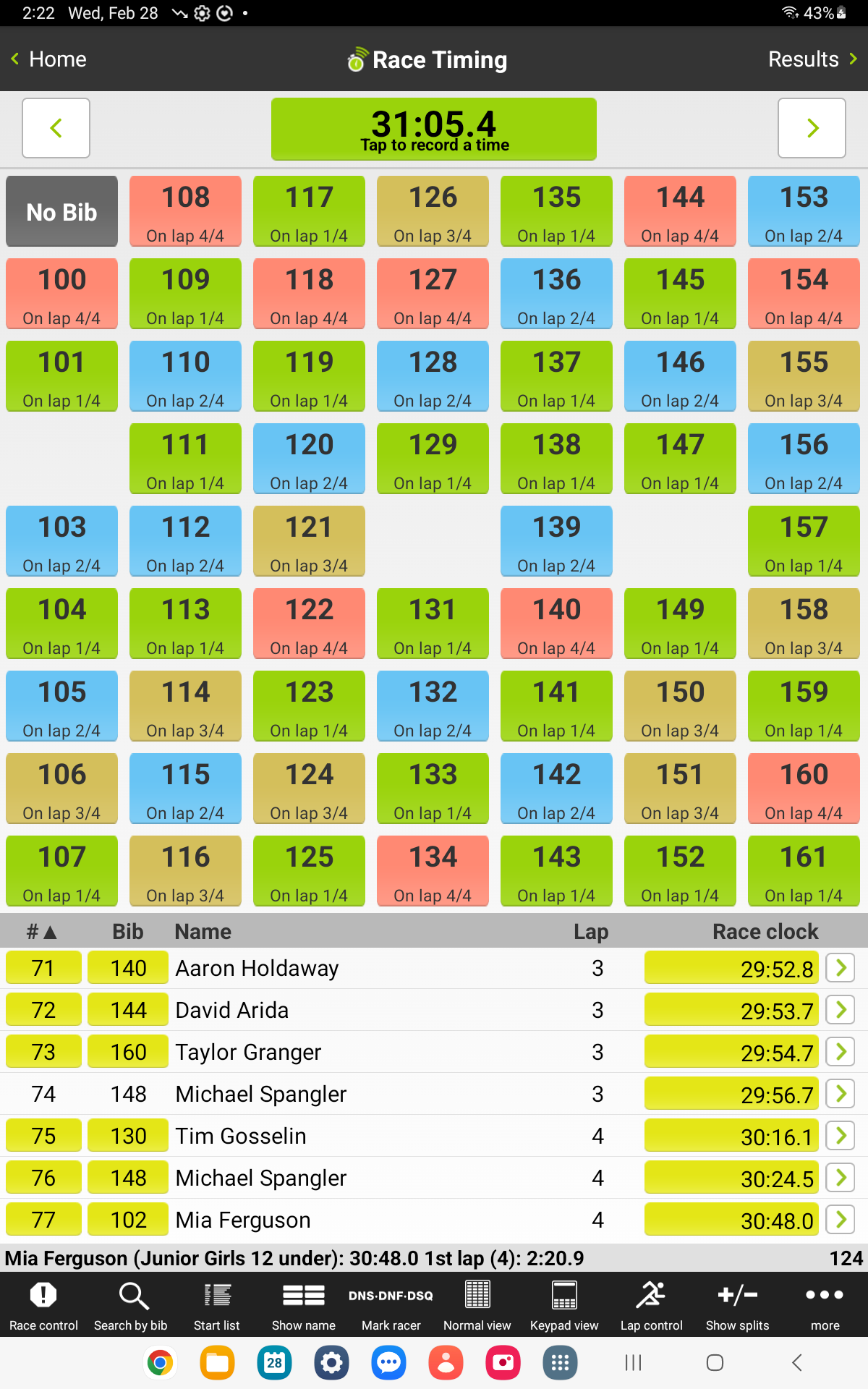 Webscorer Race Timer - App on Amazon Appstore