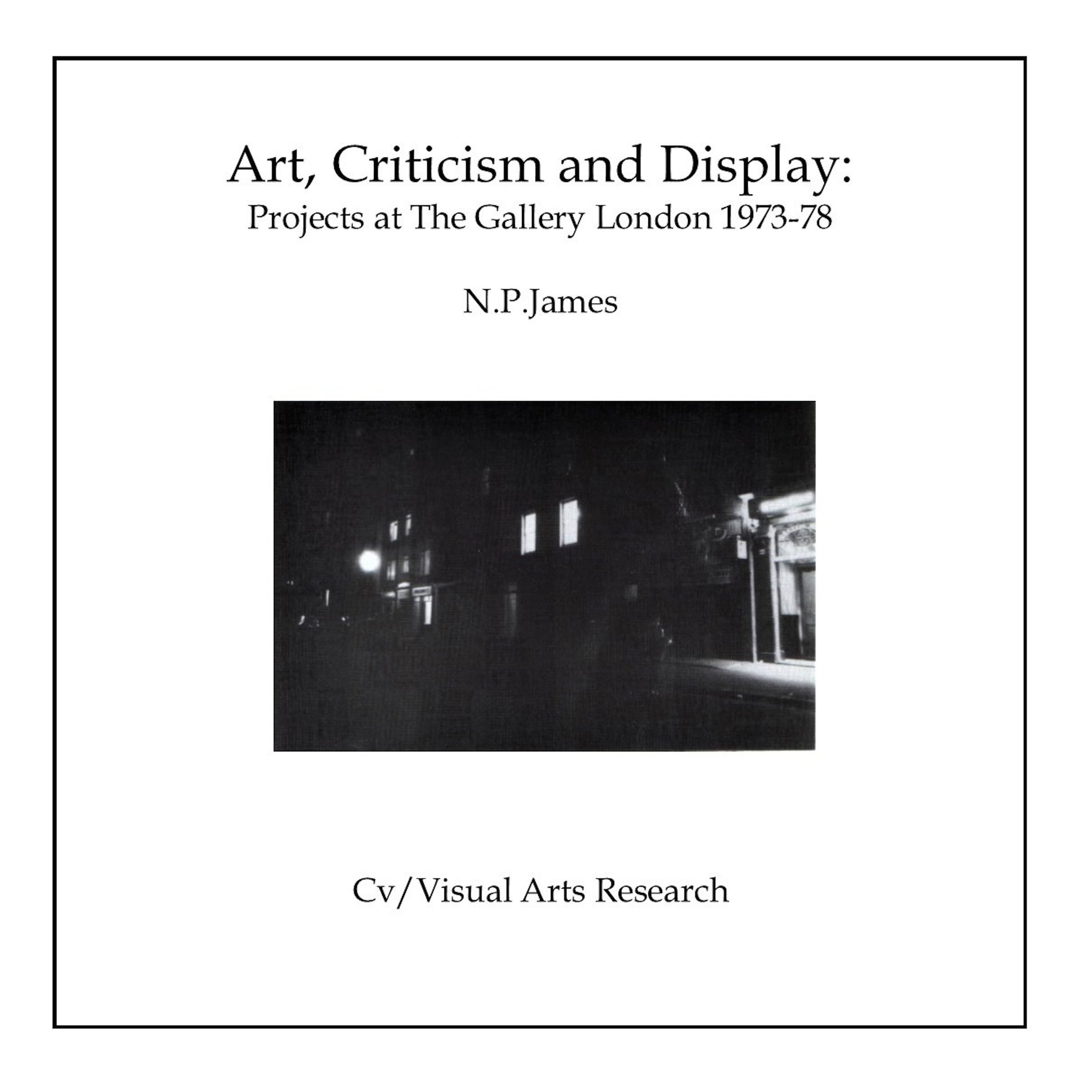 Art Criticism And Display Projects At The Gallery London 1973 ...
