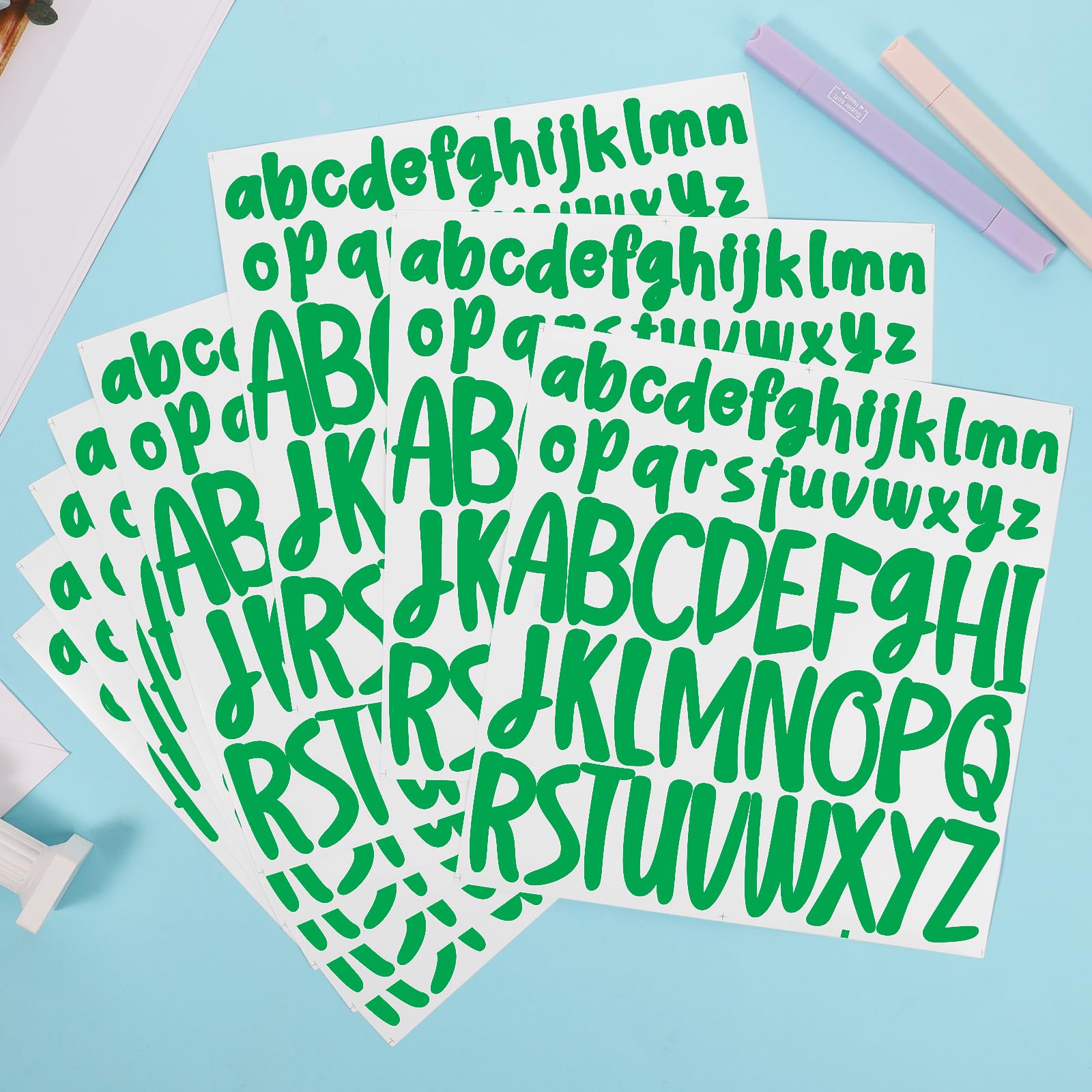 Snapklik.com : 416pcs 8 Sheets Letter Stickers, 1 Inch 2 Inch Self ...
