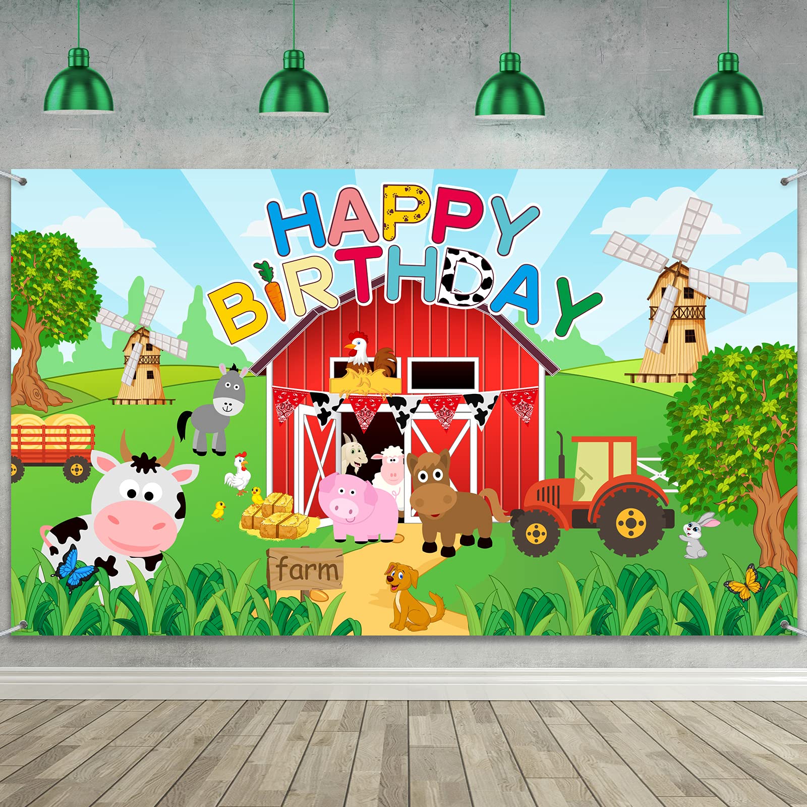 Farm Birthday Party Supplies Farm Animal Birthday Party Backdrop Happy