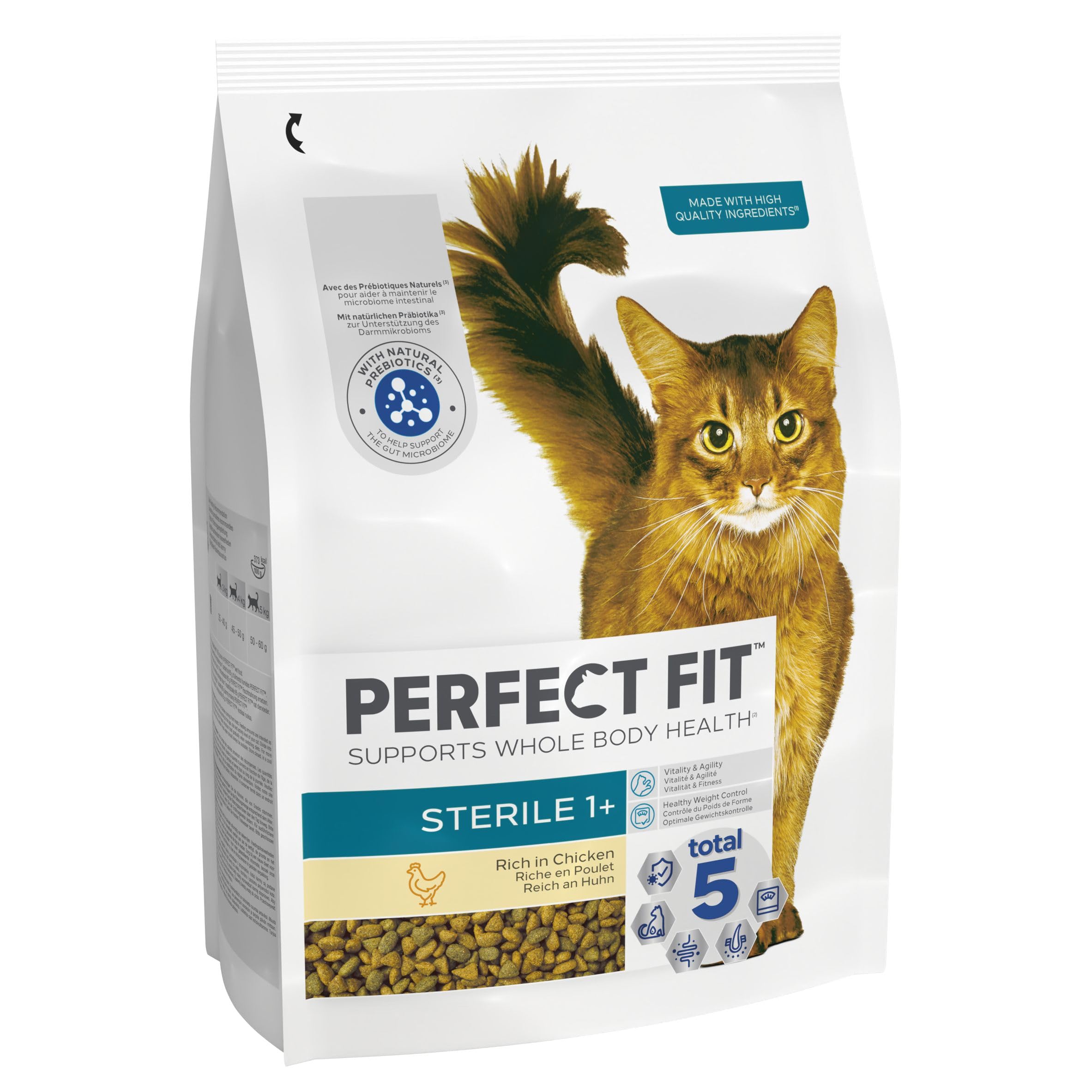Perfect Fit Sterile Adult 1+ Complete Dry Cat Food for Adult Cats Aged ...