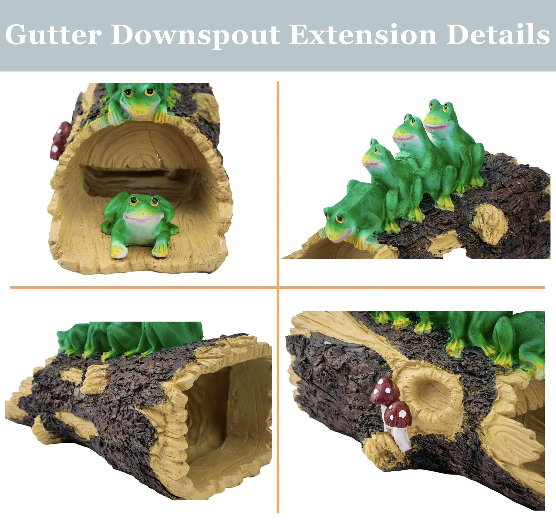 Snapklik.com : Frogs Gutter Downspout Extender Statue, Outdoor Decor ...