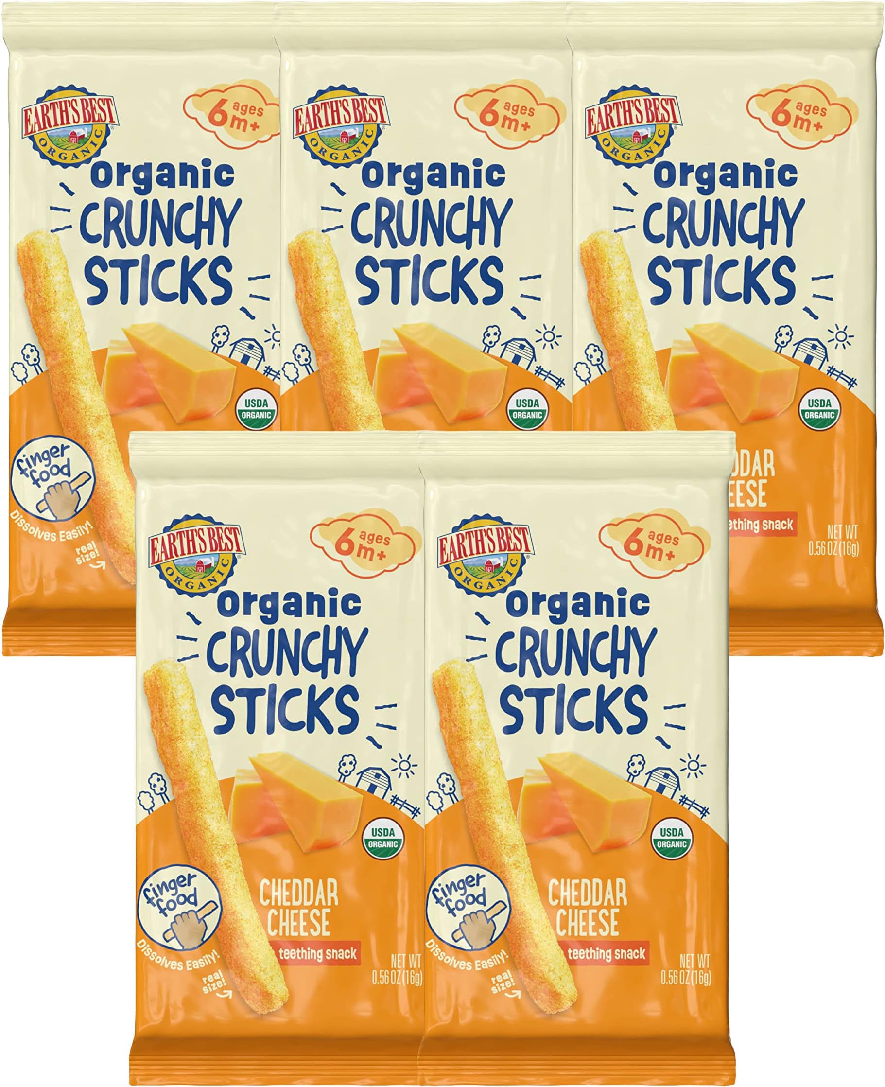 Amazon.com: Earth's Best Organic Baby Food, Dissolvable Teething Snack ...