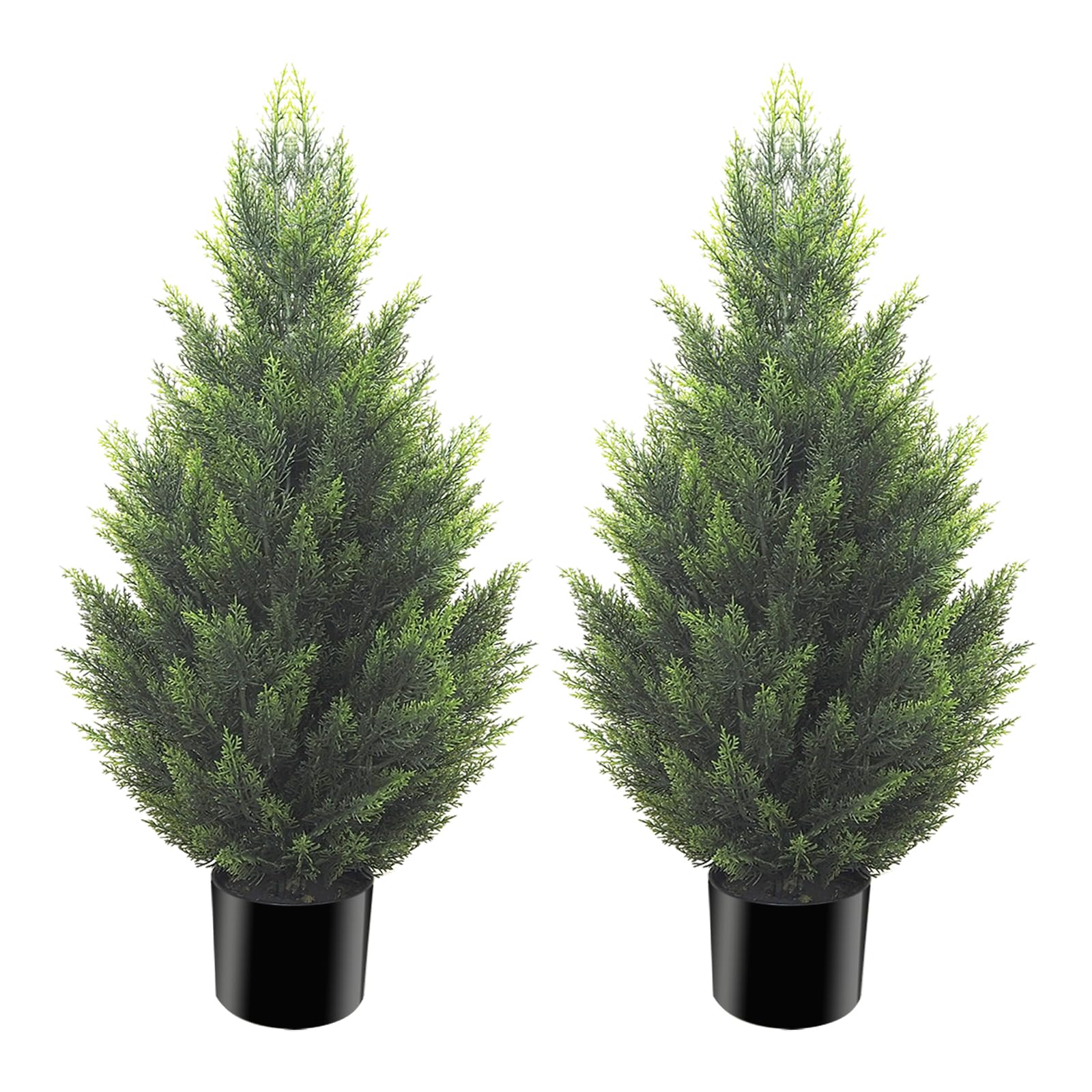Amazon.com - 3FT Artificial Cedar Topiary Tree Lifelike Faux Cedar ...