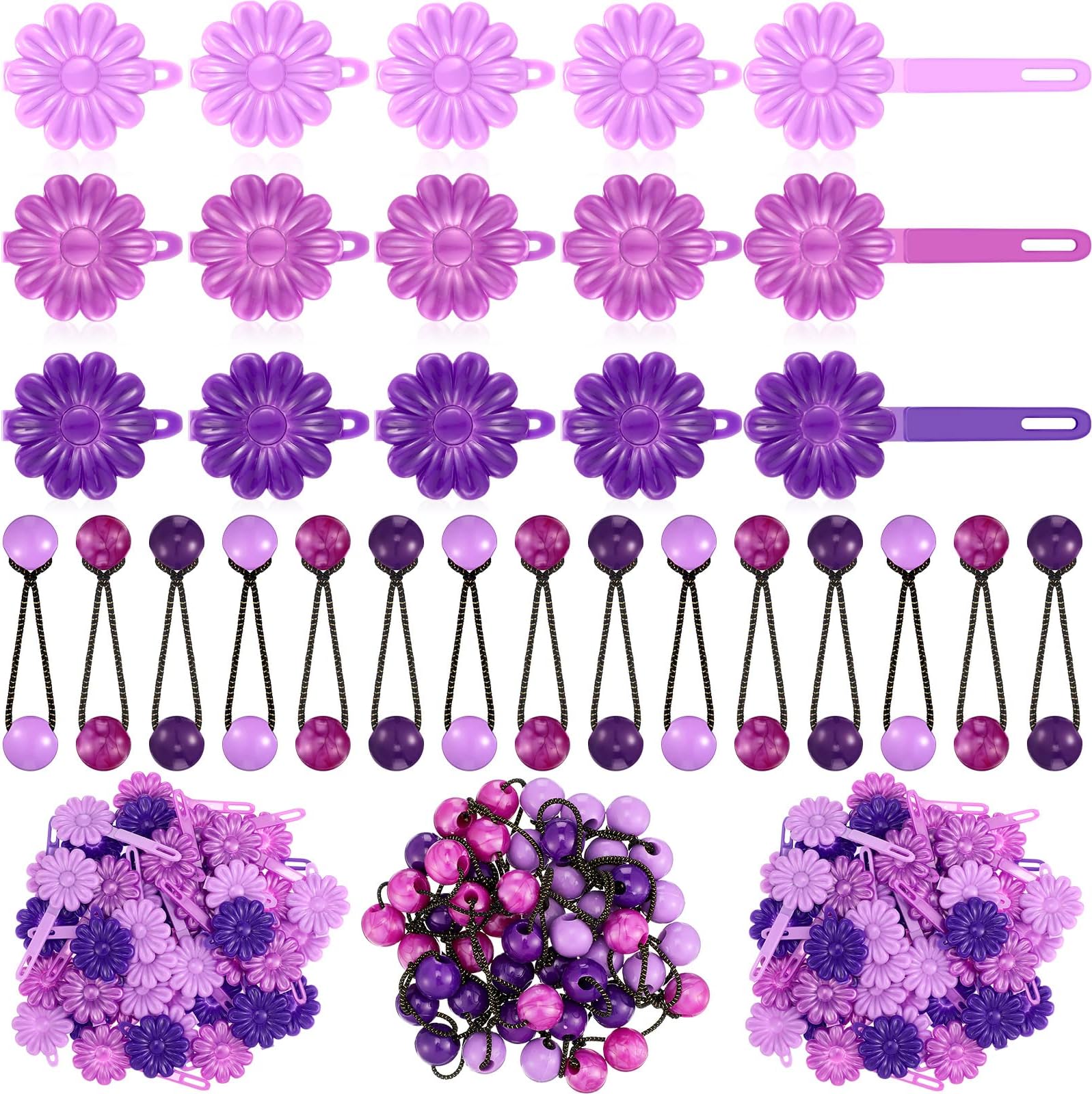 Amazon.com : 72 Pcs Hair Accessories Set: Plastic Self-Hinge Barrettes ...