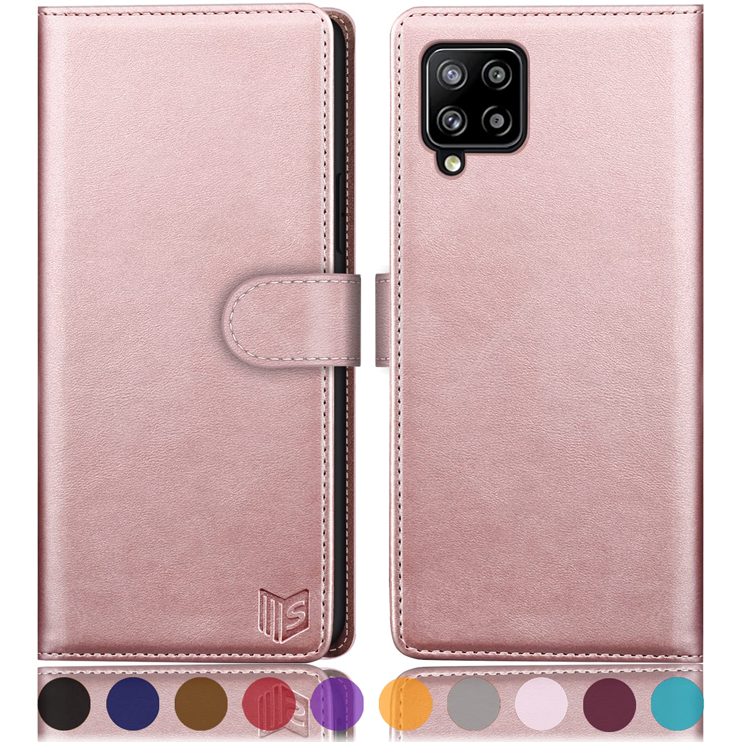 Amazon.com: SUANPOT for Samsung Galaxy A42 5G with RFID Blocking Leather Wallet case Credit Card ...