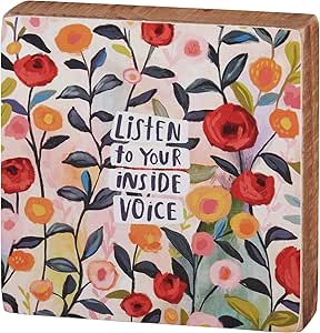 Amazon.com: Listen To Your Inside Voice Block Sign : Home & Kitchen