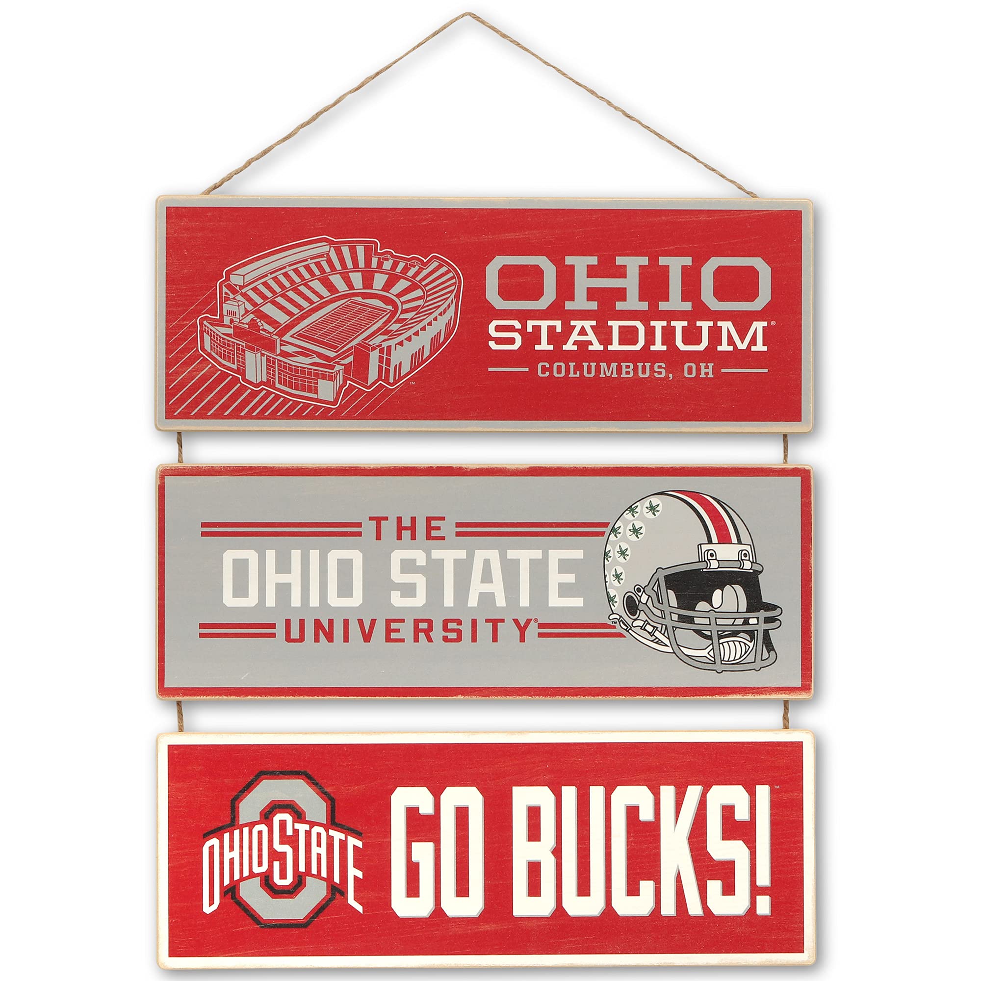 Amazon.com : Ohio State University Football Stadium Linked Wood Wall ...