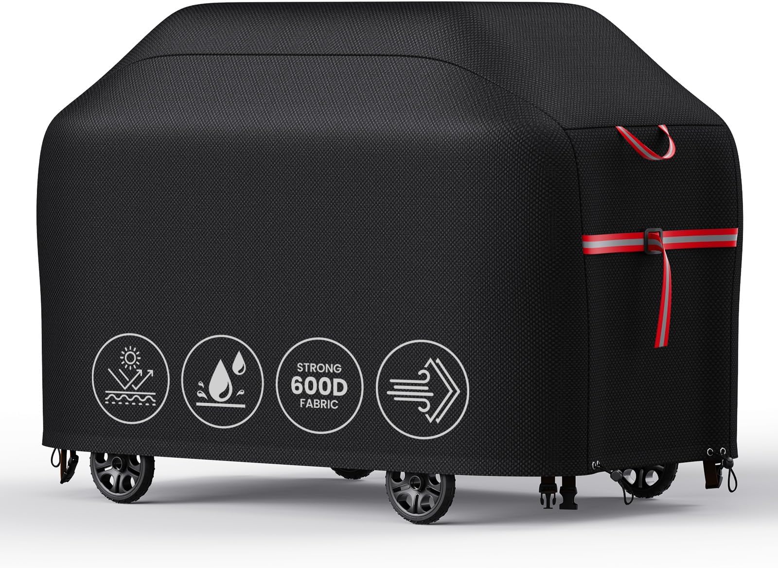 PKBD 600D BBQ Cover with Reflective Strips, Gas Barbecue Cover fits ...