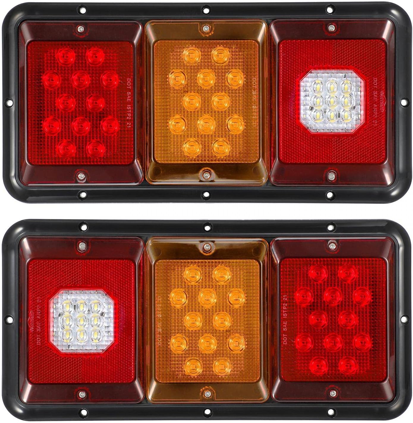 Amazon.com: TWO BARGMAN UPGRADE ALL LED Camper, RV, Trailer Tail Light ...
