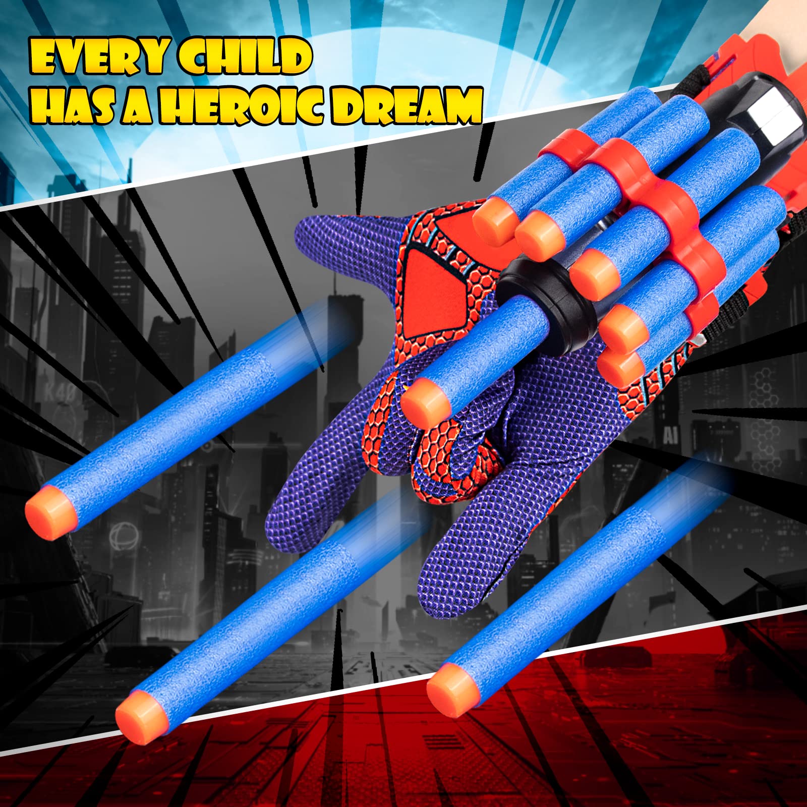SupaWeiss Spider Web Shooters for Kids,Spider Web Shooter,Plastic ...