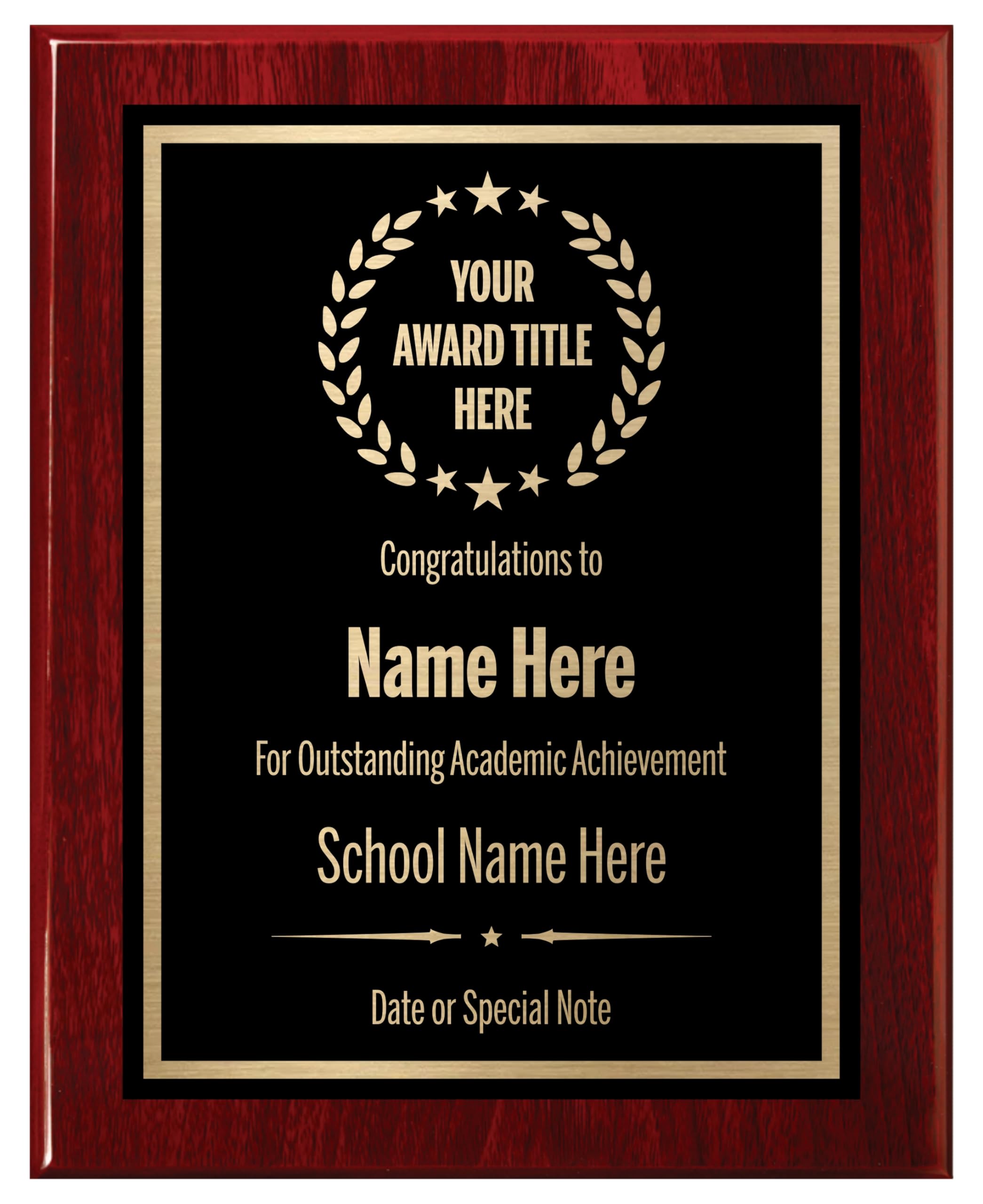 Amazon.com : Award Plaques Personalized with Your Text and Title ...