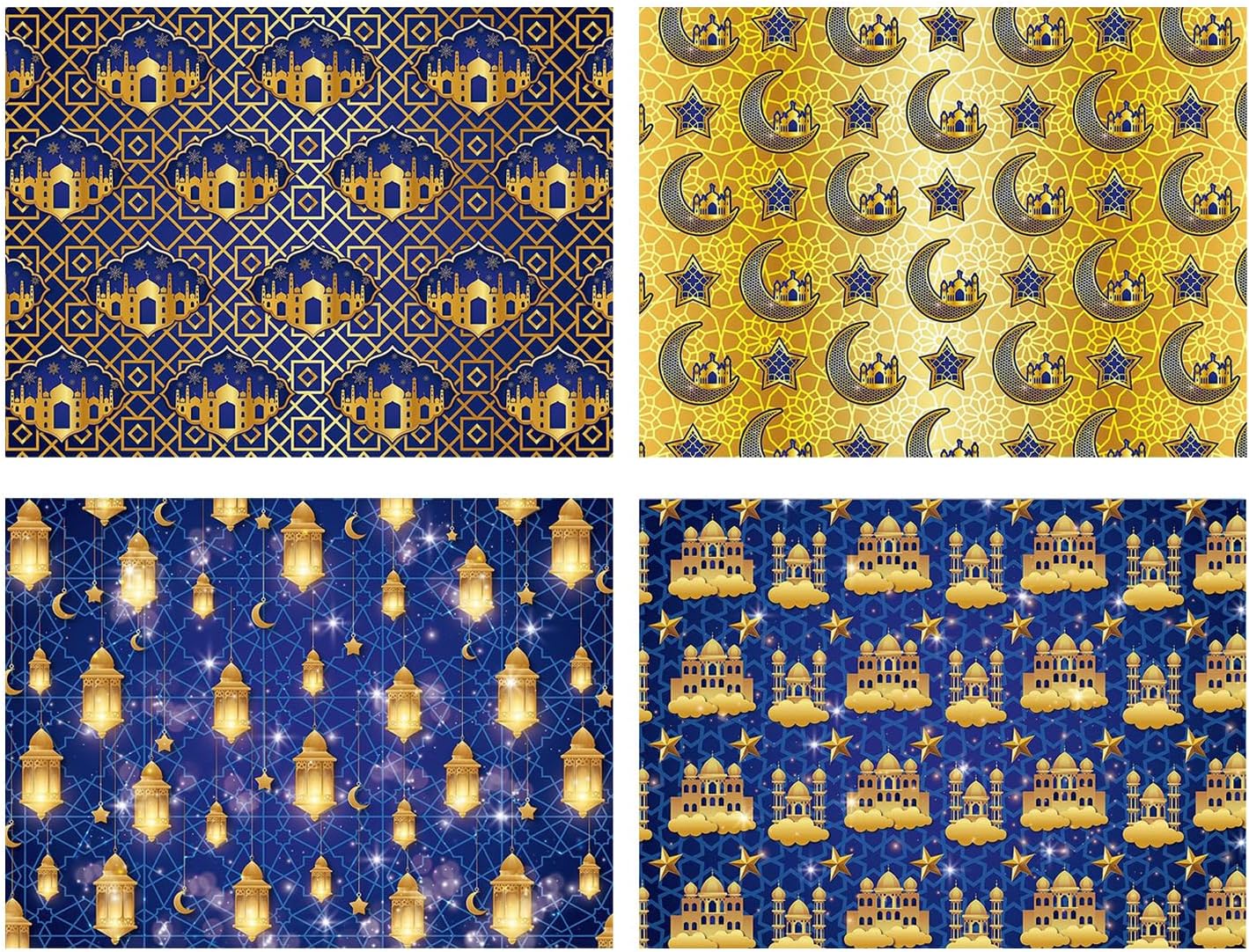 Amazon.com: Sorkwo Ramadan Wrapping Paper, 4 Sheets, 20 * 28 inches ...