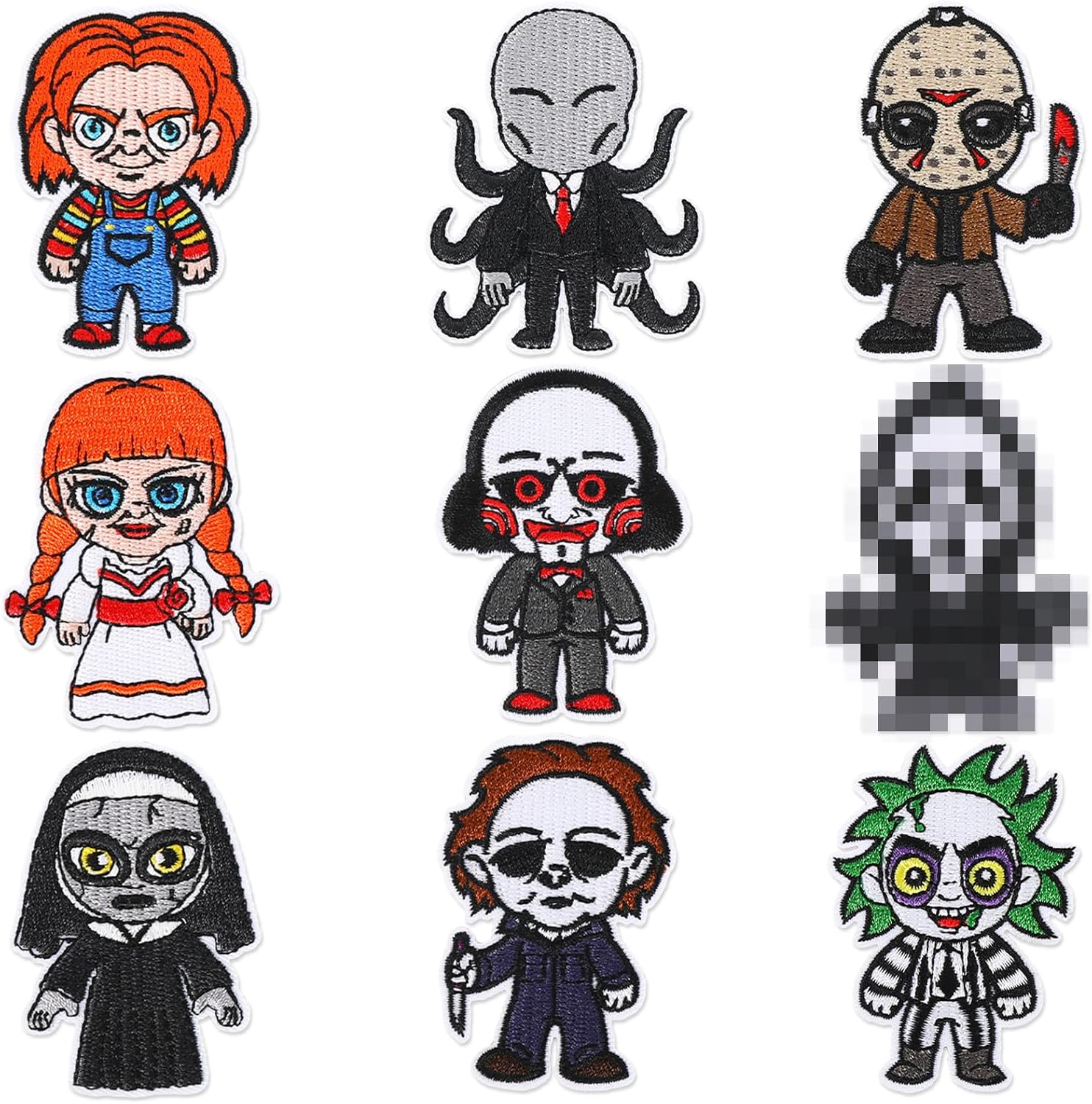 Amazon.com: Whaline Horror Movie Characters Iron-On Sew-On Patches ...