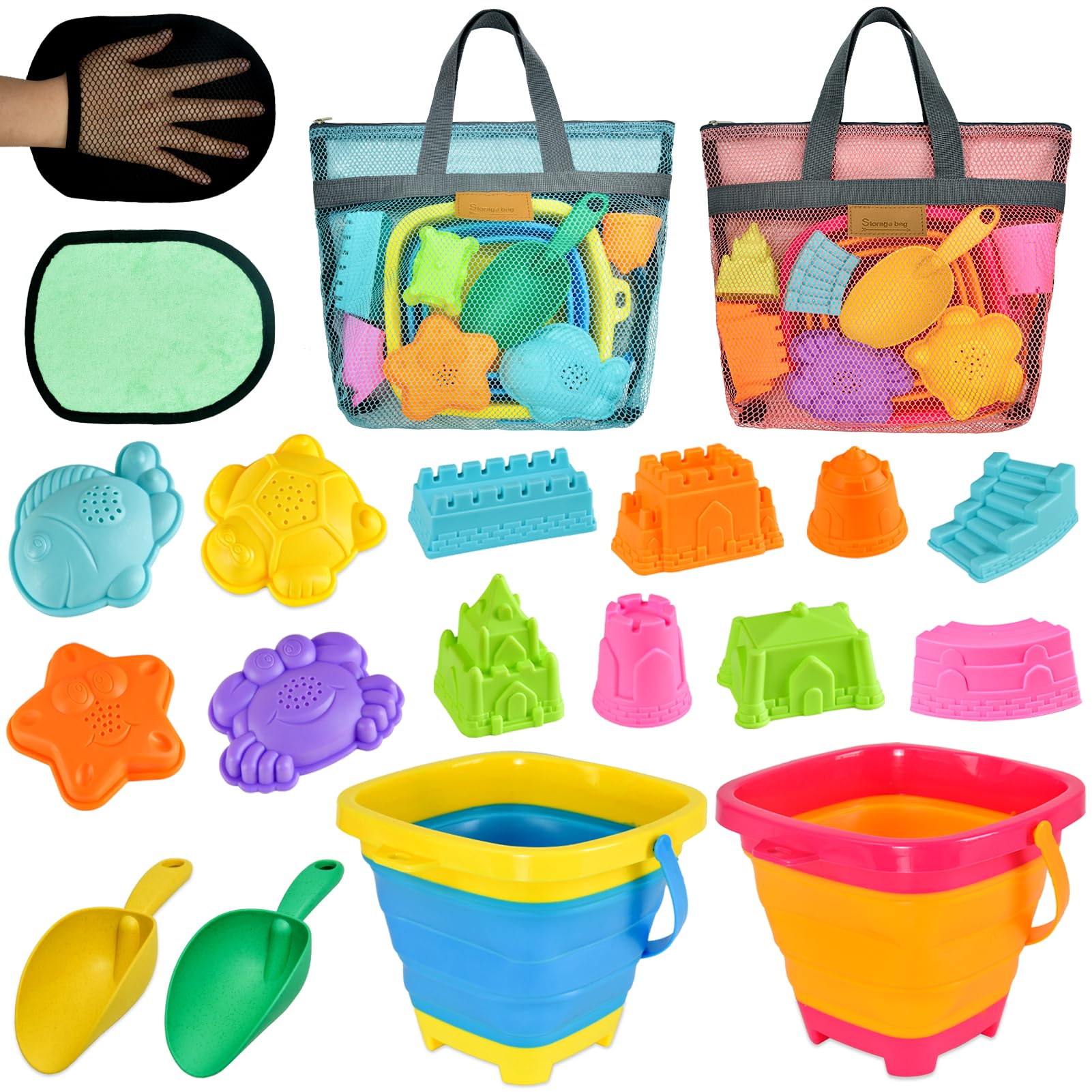 Amazon.com: Aclarastra Collapsible Beach Sand Toys for Kids - Travel ...