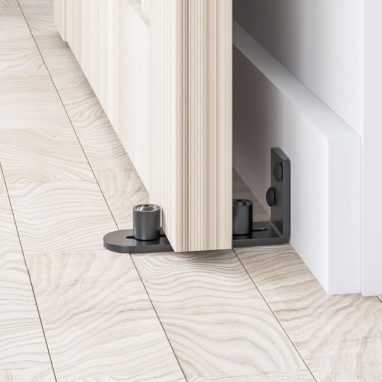 Buy Signstek 6.6FT Sliding Barn Door Hardware Kit Heavy Duty with Door ...