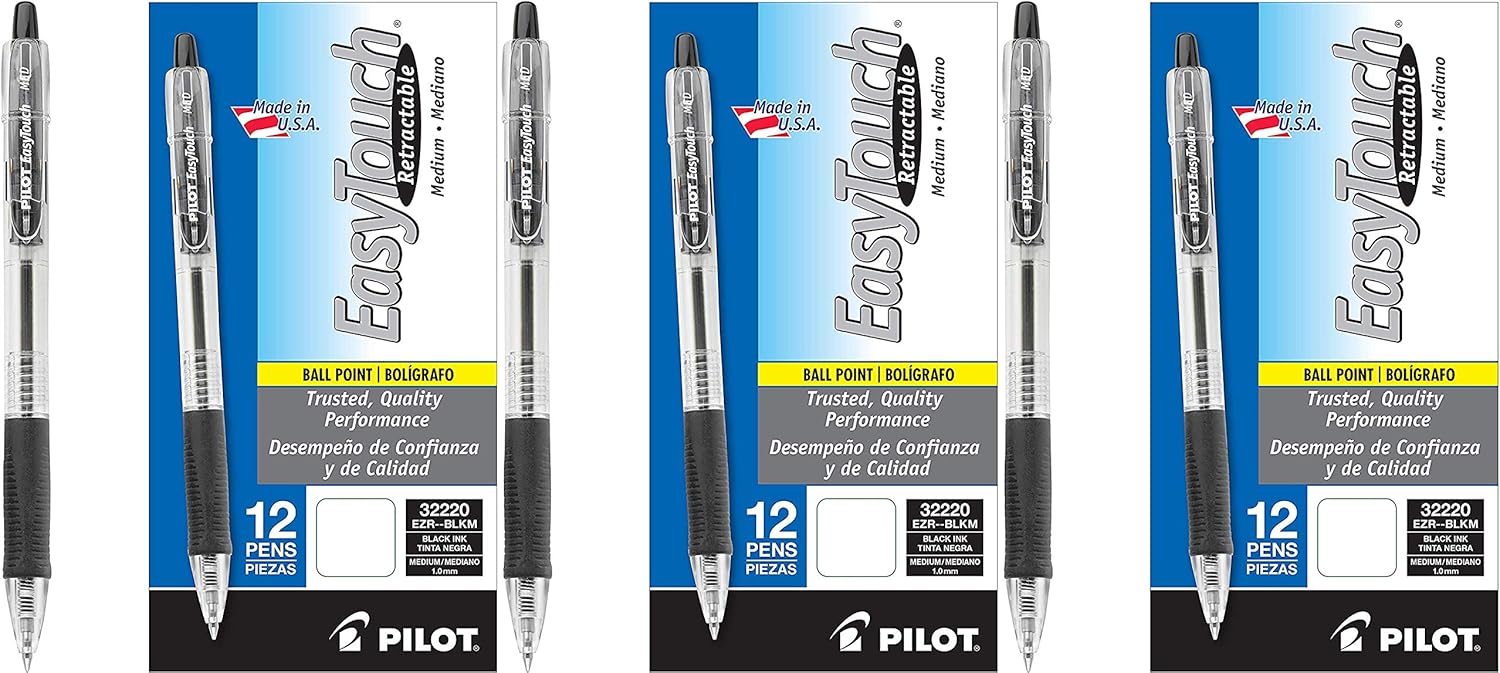 Amazon.com : PILOT EasyTouch Refillable & Retractable Ballpoint Pens ...