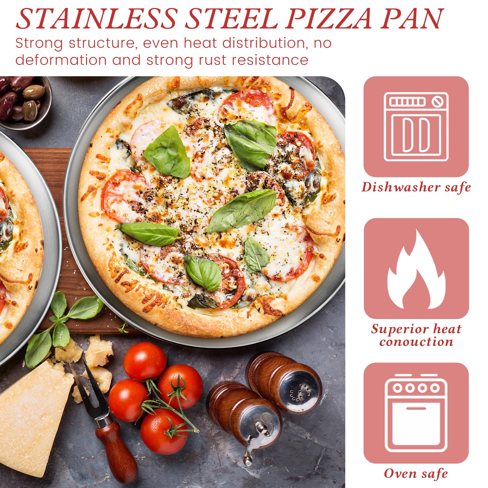 12 Pcs Pizza Pan Riser Stands Sets Includes 4 Metal Pizza Table Stands ...