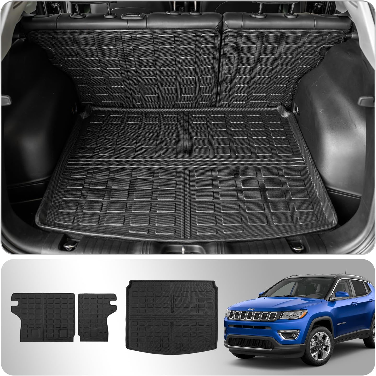 Amazon.com: Vanseno Floor Mats Compatible for 2016-2021 Jeep Grand ...