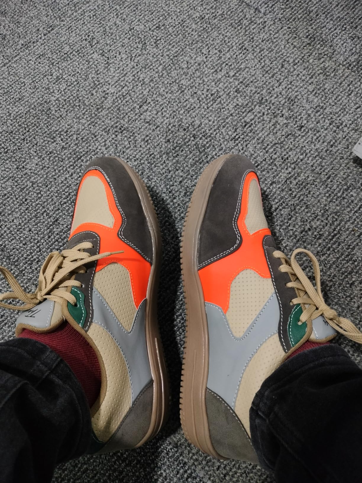 Buy The Aurous Blaze Green Laceup Sneakers (Green, 6) at Amazon.in