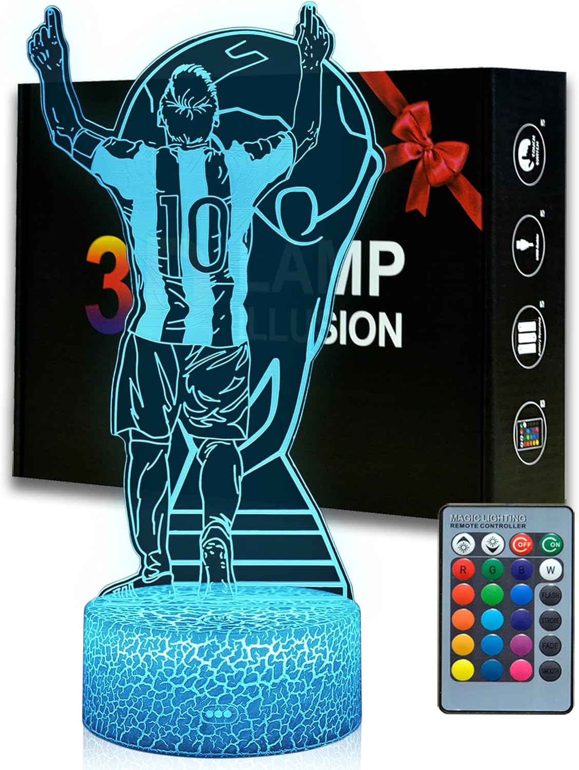 Magiclux Soccer Night Light for Boys,16 Colors Changing Dimmable with ...