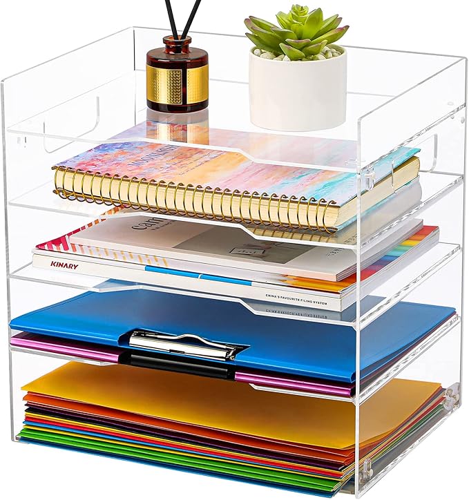 Amazon.com: MaxGear Paper Organizer for Desk, Desk Organizer Tray ...