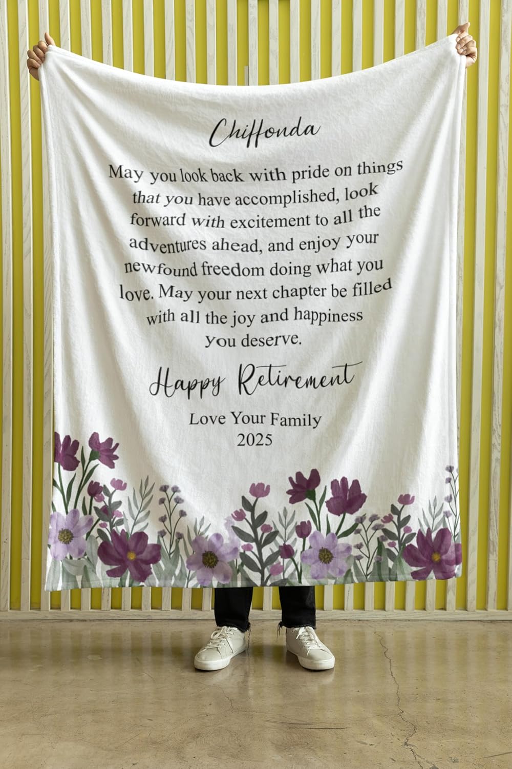 Amazon.com: MCSTORE Personalized Retirement Blanket for Women Happy ...