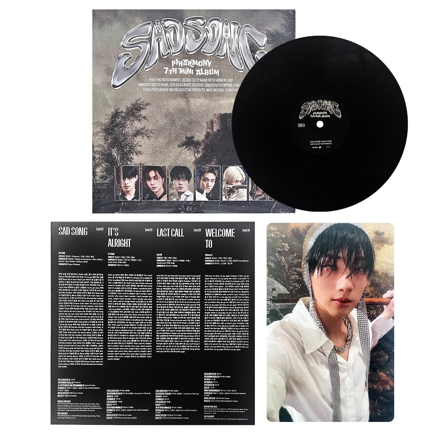 Amazon.com: P1Harmony - 7th Mini Album [SAD SONG] (LP Ver.) Cover ...