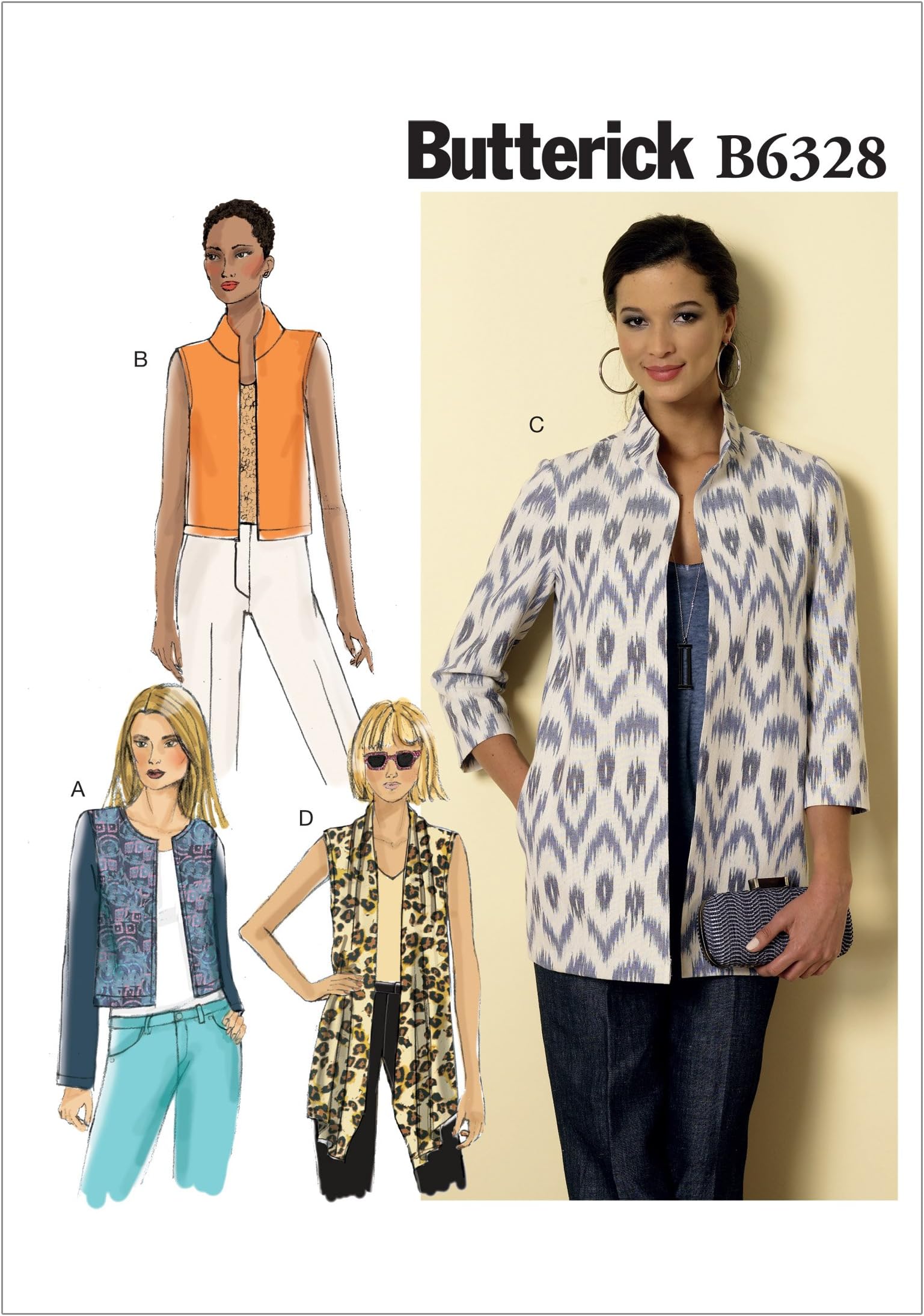 Amazon.com: Simplicity Pattern 9744 Misses' 2 Hour Jacket, Size BB (L ...