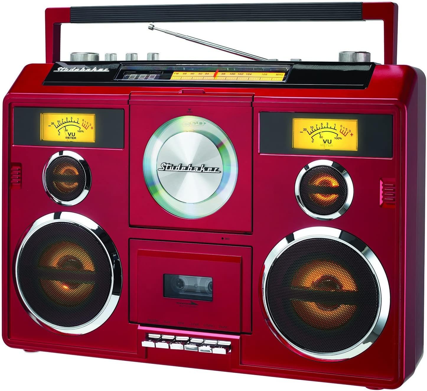 Amazon.com: Studebaker SB2145B 80's Retro Street Bluetooth Boombox with ...