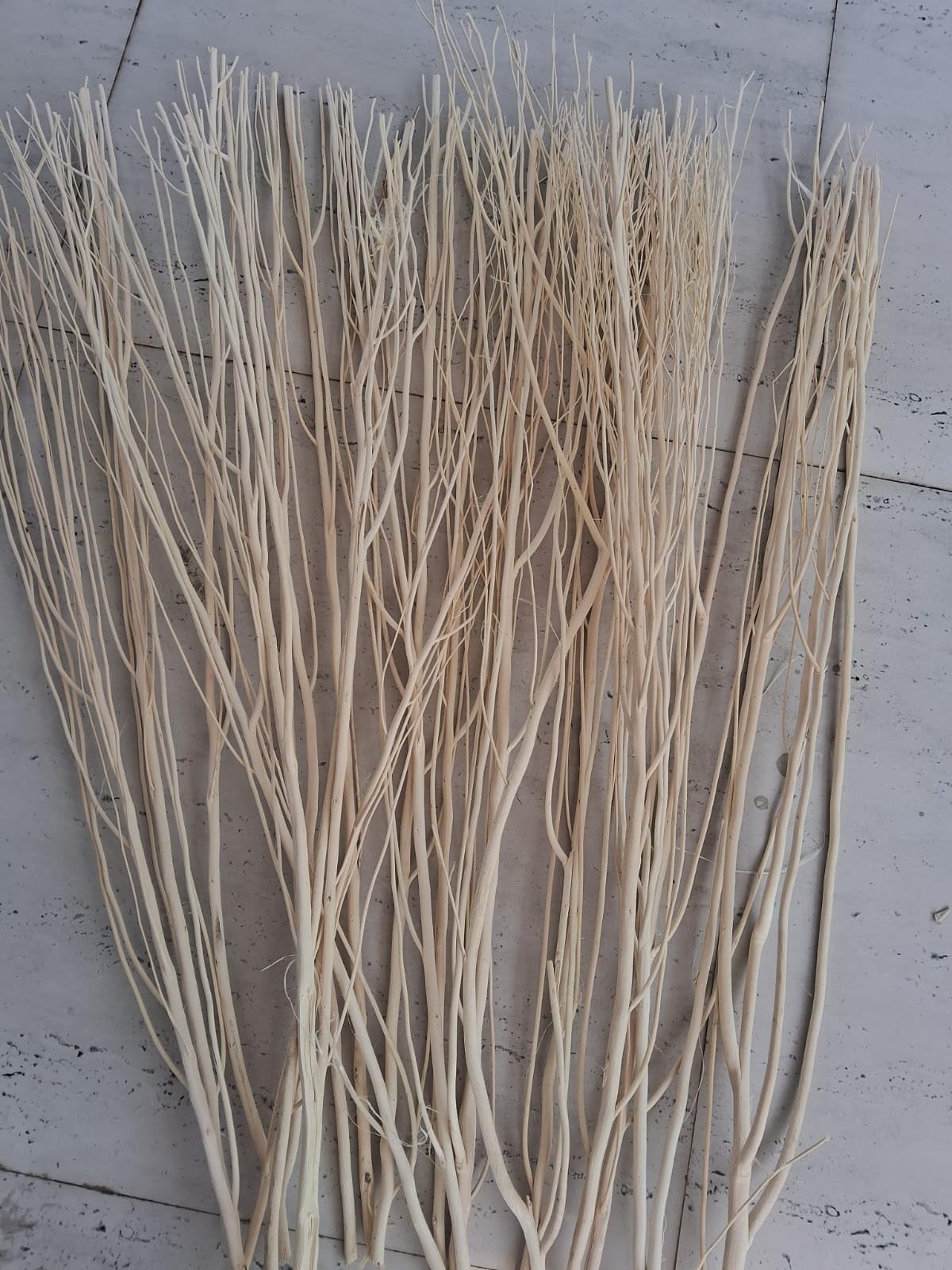 Vanchai 5 STEM 30" Long Real Dried White Curly Willow Decor, Natural ...