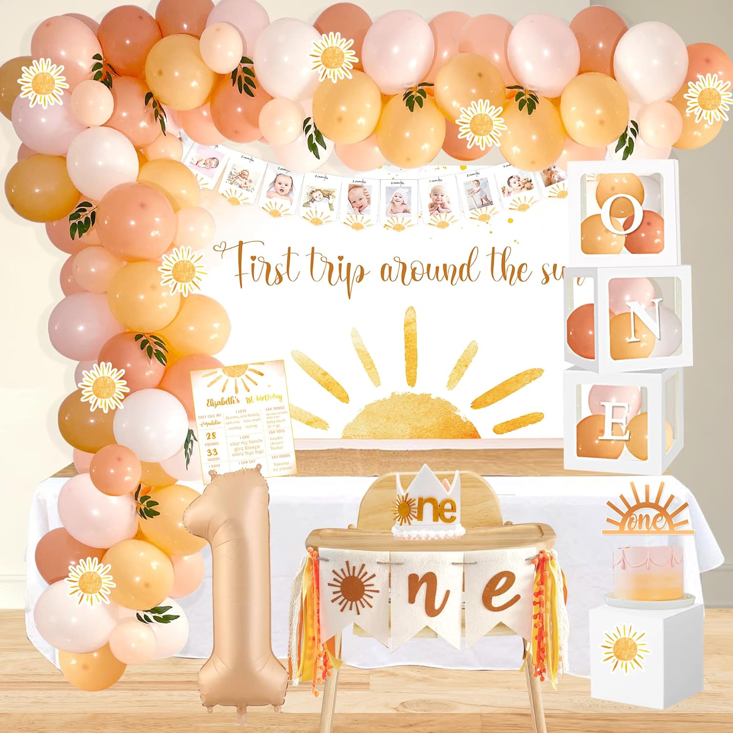 Amazon.com: First Trip Around The Sun Birthday Decorations Party ...