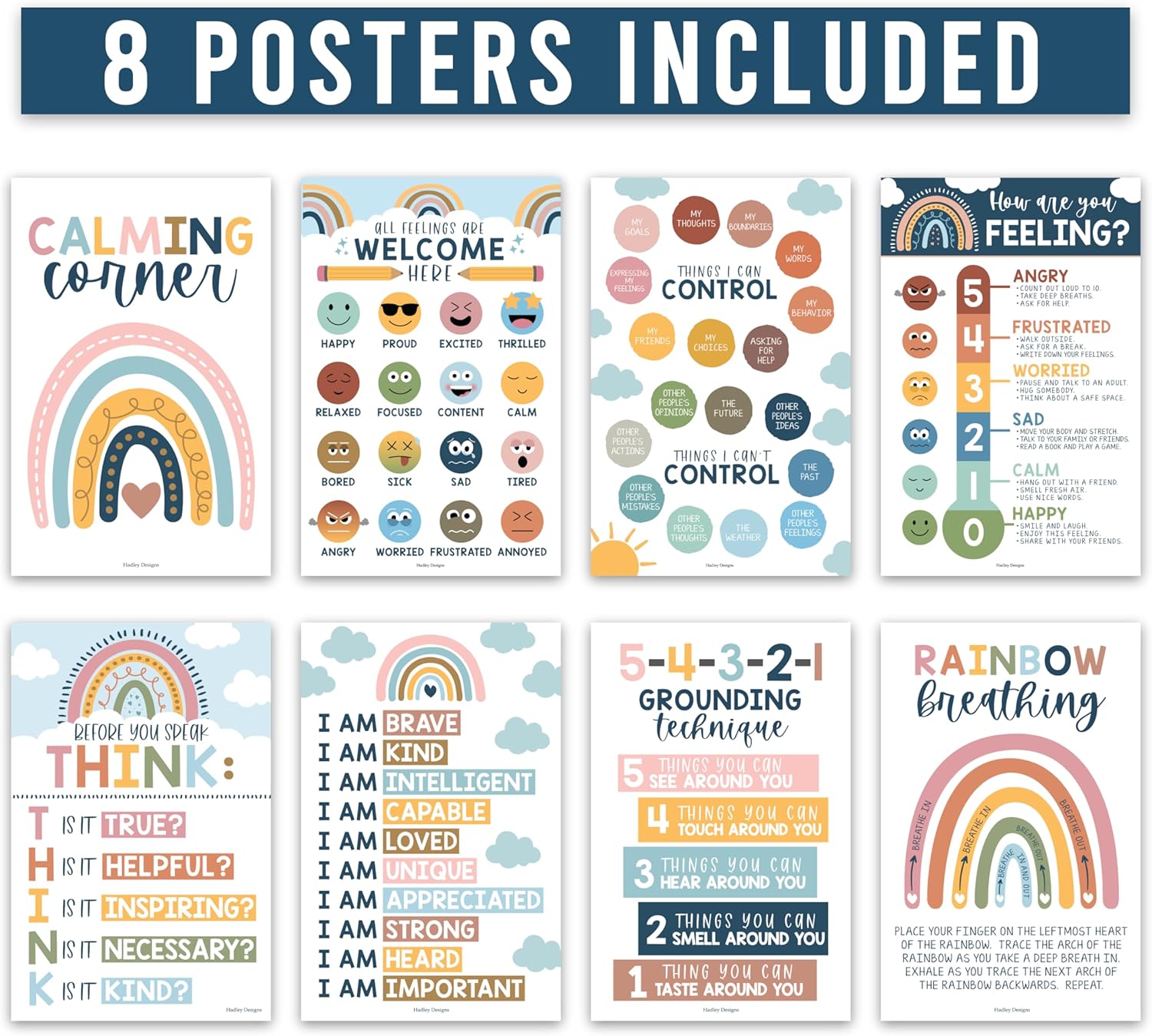 Boho Calming Classroom Posters: Feelings Chart & Australia | Ubuy