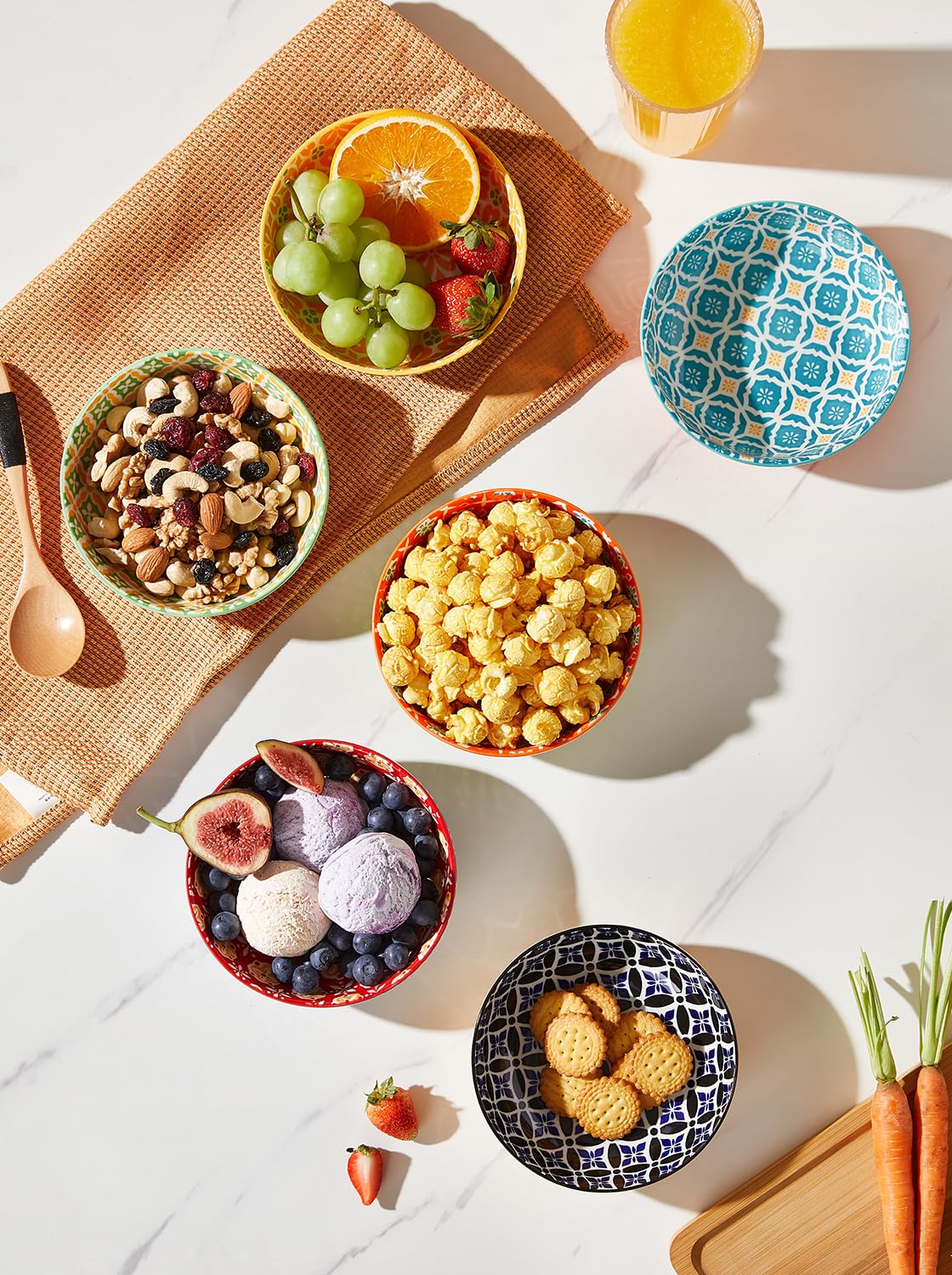 Snapklik.com : Small Dessert Bowls, Ceramic Snack Bowls For Kitchen, 11 ...