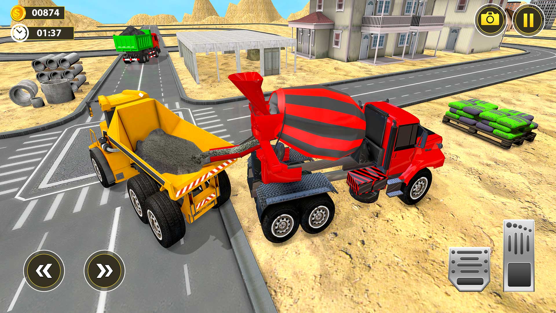 Heavy Excavator Dump Truck 3D: Construction Machines Driving Simulator ...