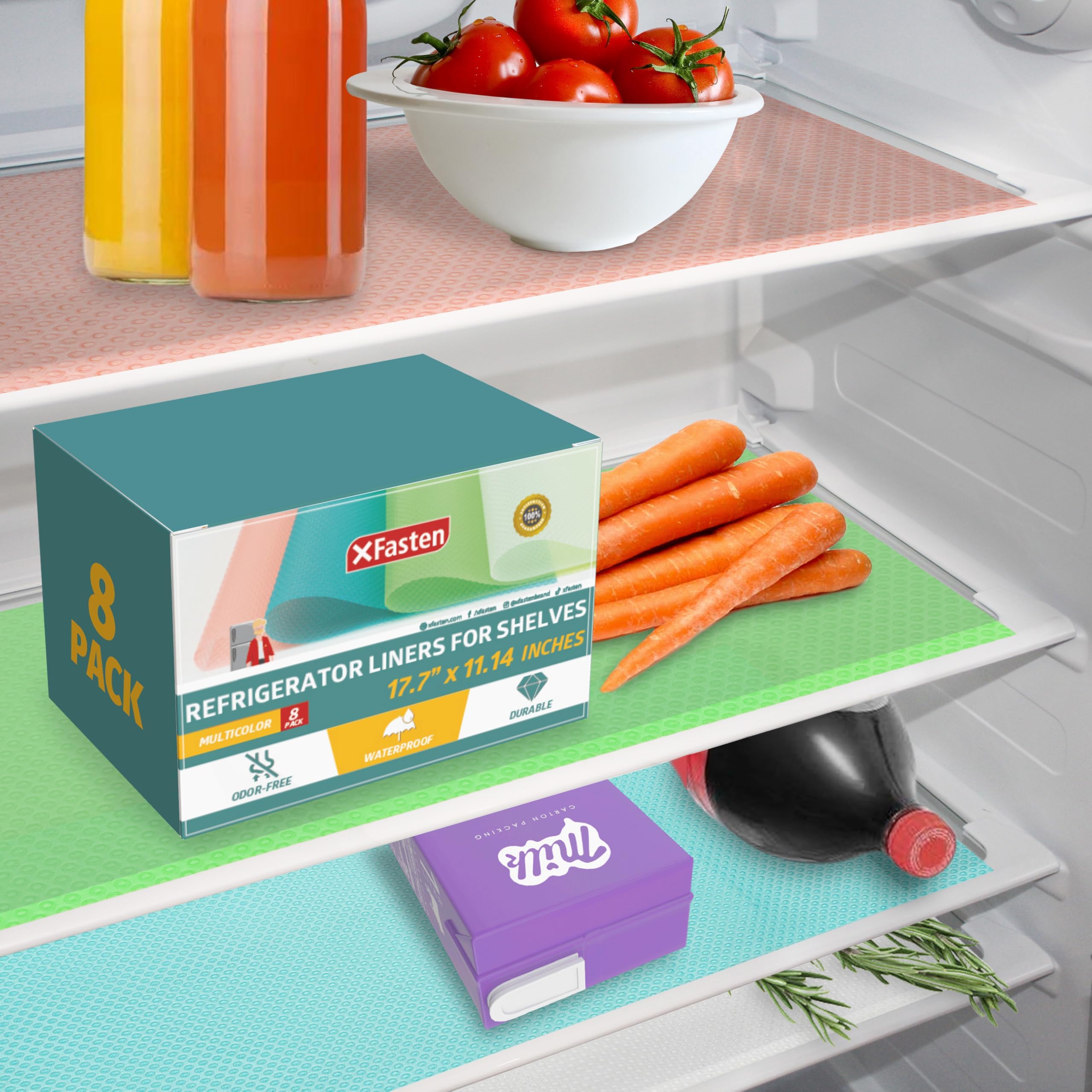 Amazon.com - EZYNA [12 Pack] Refrigerator Liners 17.5''x11.5'' - Shelf ...