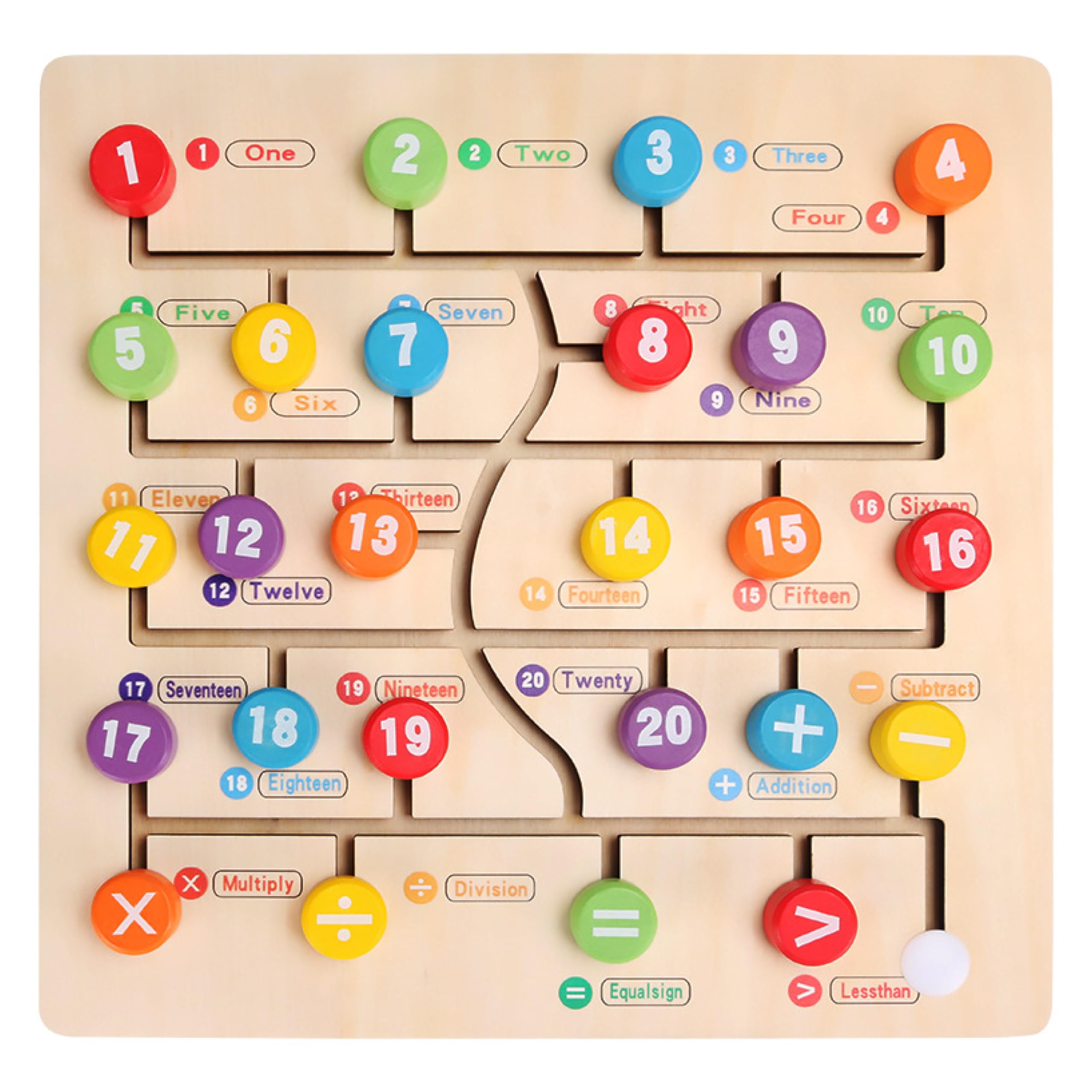 Snapklik.com : Kidzlane Wooden Montessori Number Puzzle For Kids ...