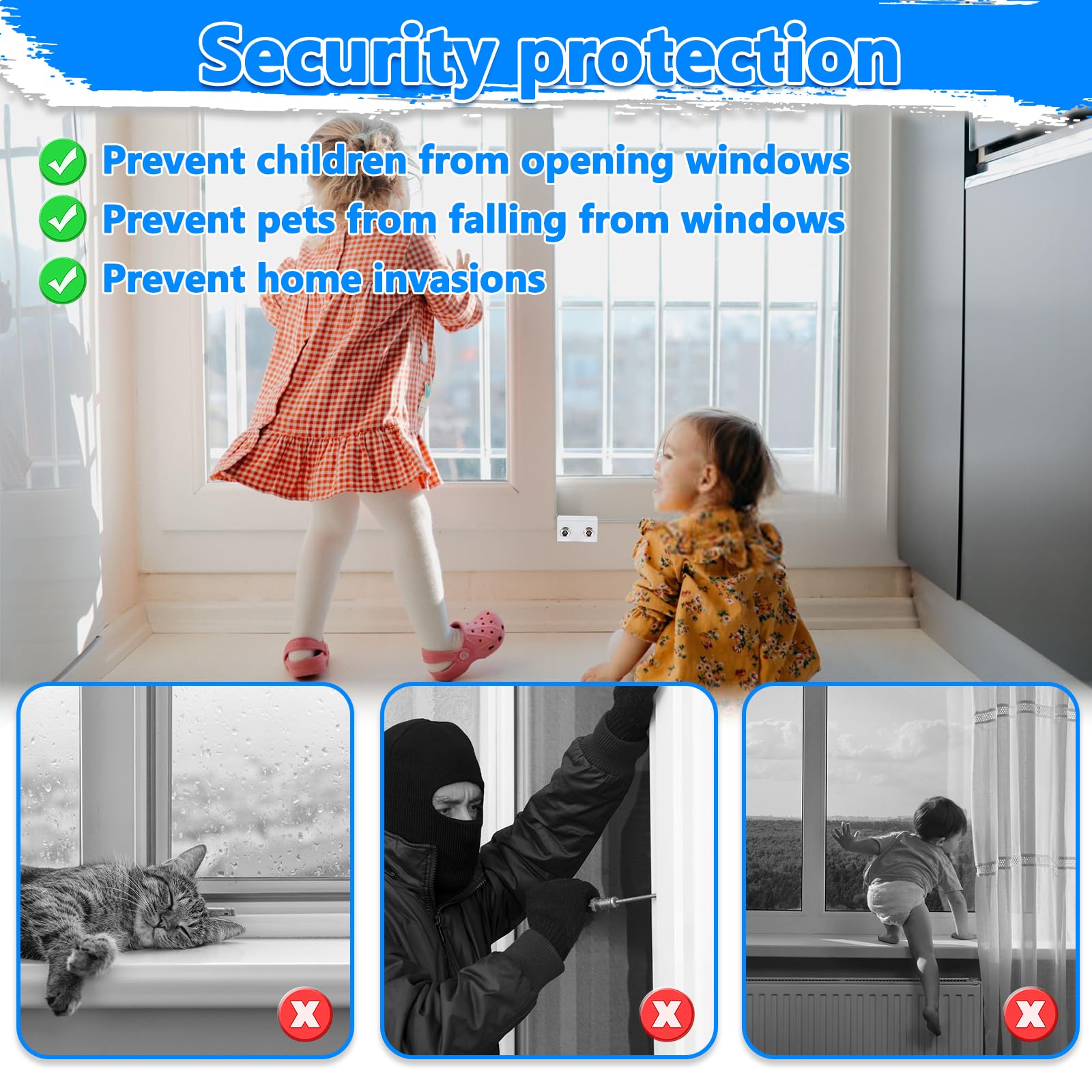 Snapklik.com : Window Locks, 4 Sets Premium Sliding Window Locks ...