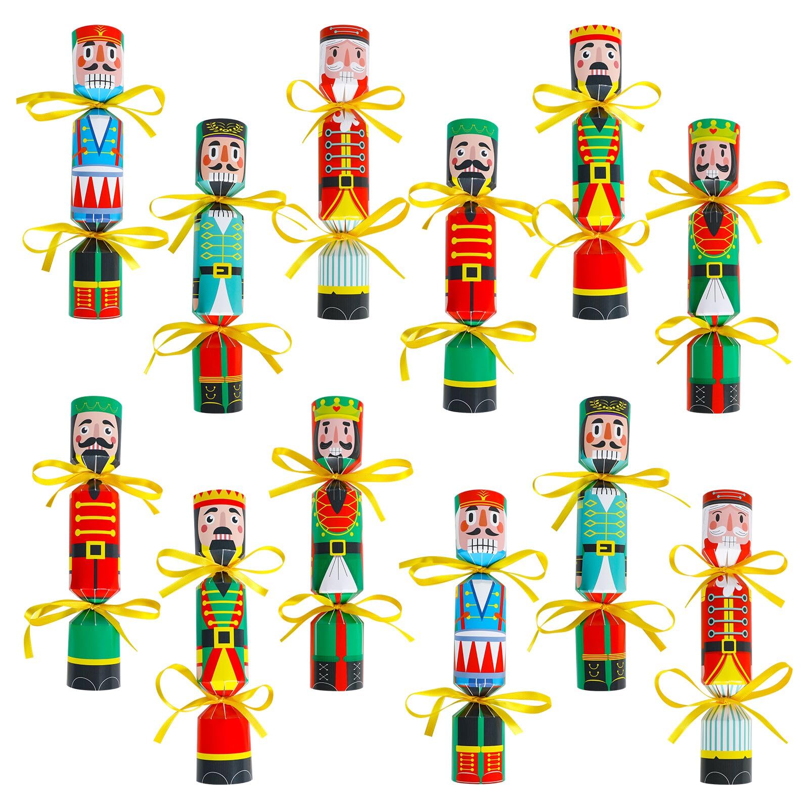 DPKOW 12pcs Christmas Crackers Boxes Christmas Nutcracker Gift Boxes ...
