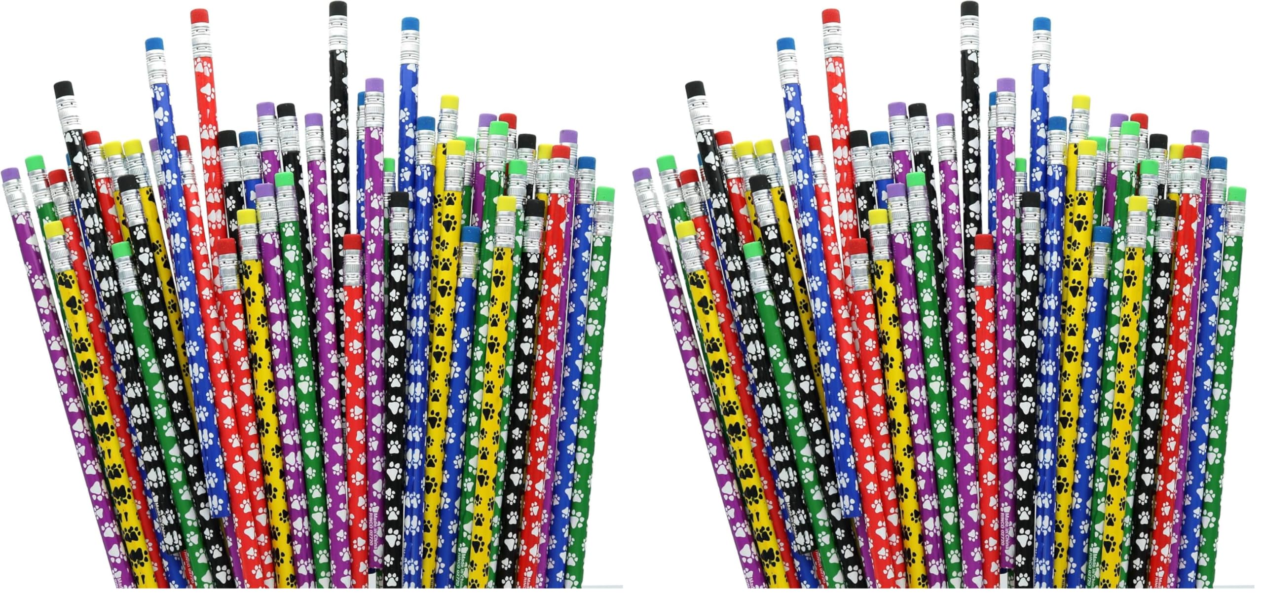 Snapklik.com : GiftExpress 48 Pcs Paw Print Pencils For Kids, Colorful ...
