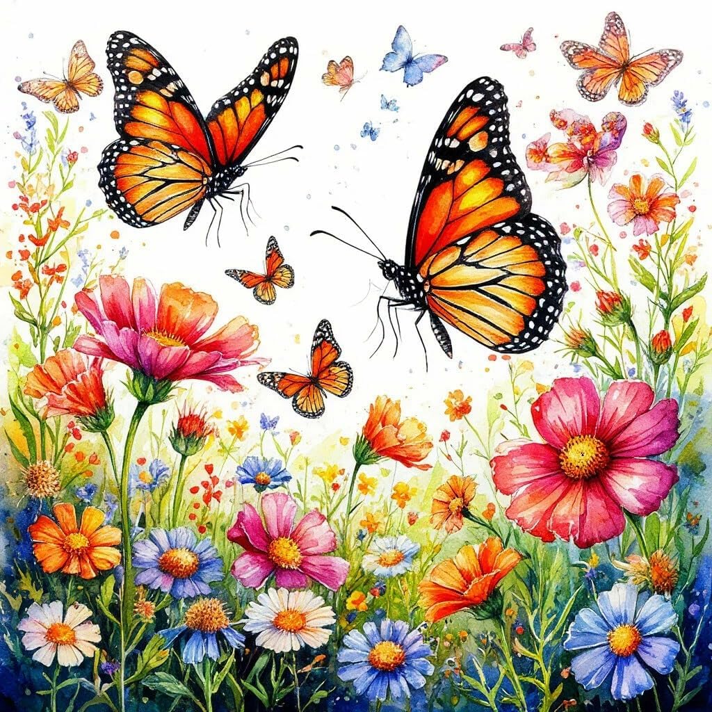 Amazon.com: Accompany Wind Diamond Painting Kits for Adults, Butterfly ...