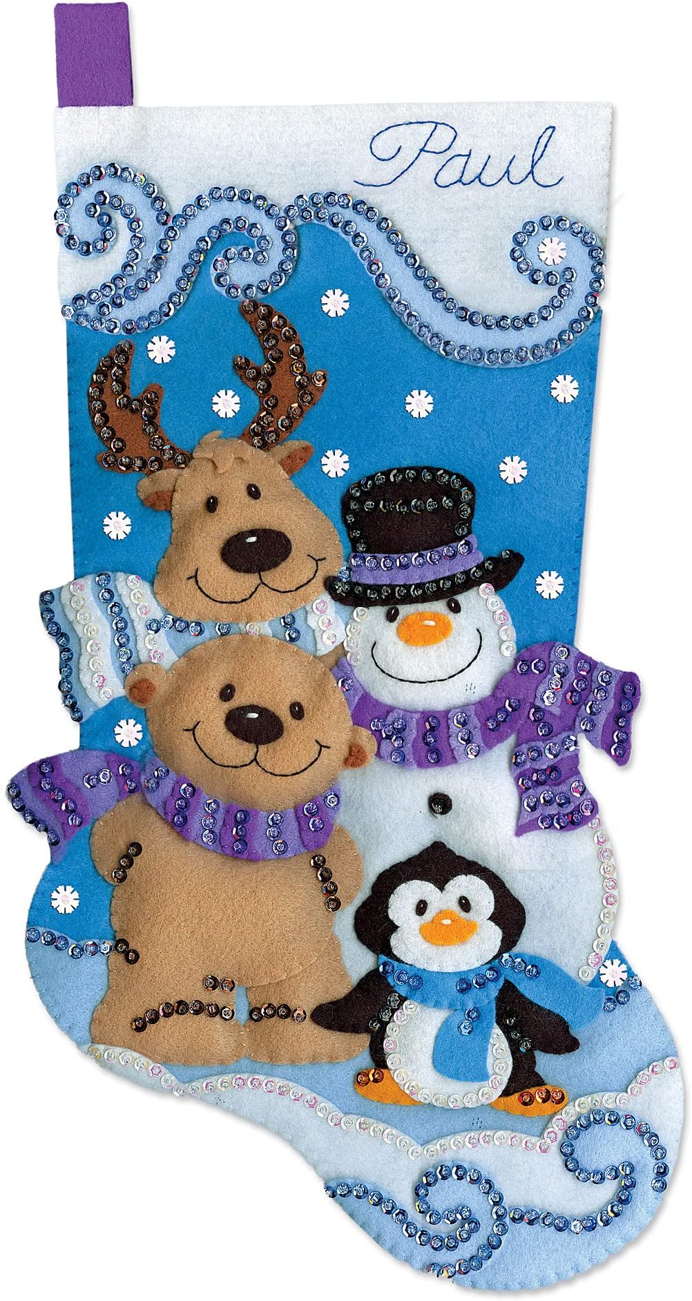Amazon.com: Design Works Crafts Stocking Kit Winter Friends