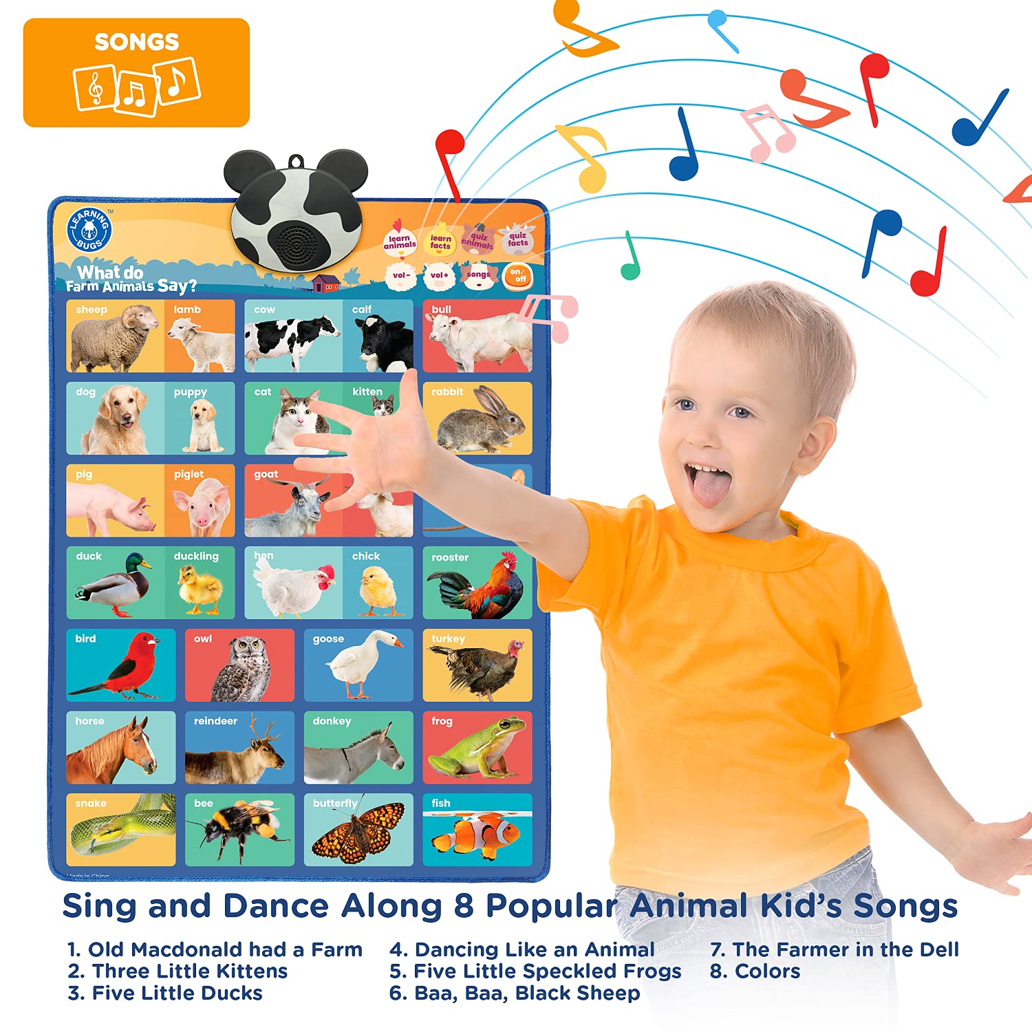 LEARNING BUGS What do Farm Animals Say, Interactive Educational Farm ...