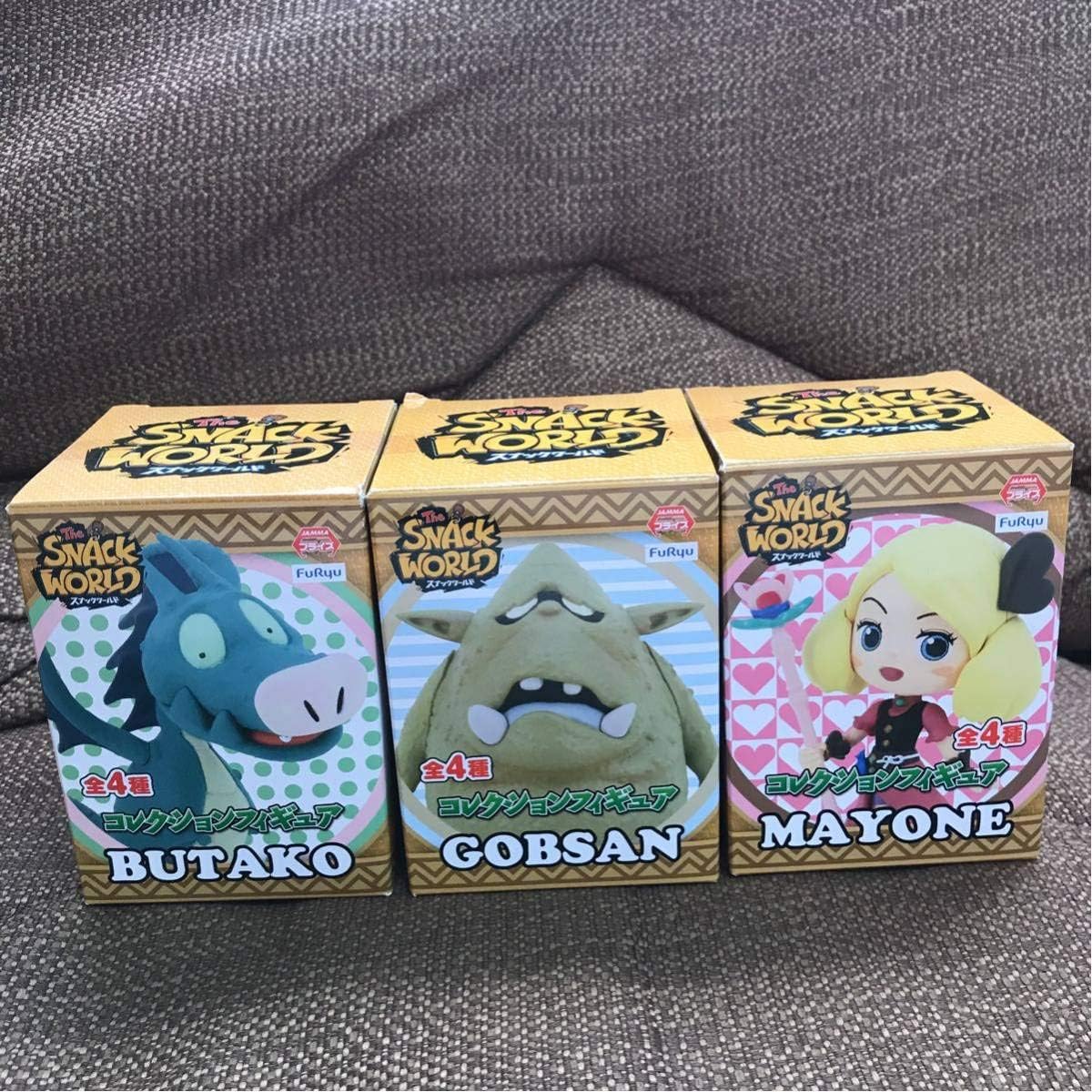 Amazon.co.jp: Snack World Collection Figure, 3 Types, Mayone, Pig, Gob ...