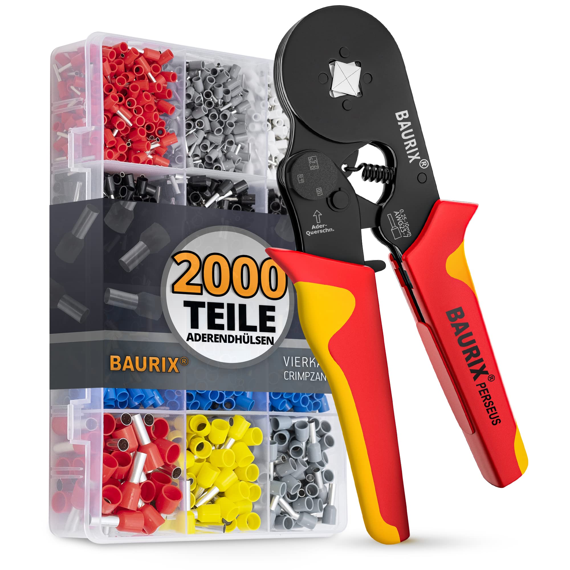 Buy BAURIX® Crimping Pliers with Force Regulator - Inclusive Set of ...